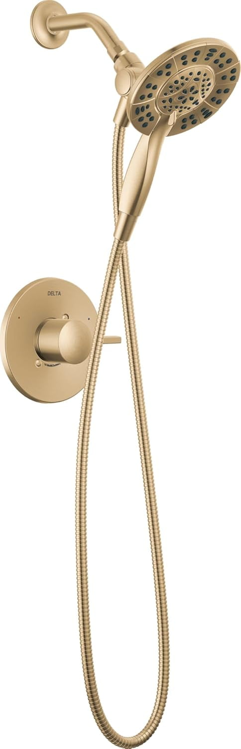 Faucet Single-Handle Shower Faucet Gold Shower Trim Kit with Dual Hand ...