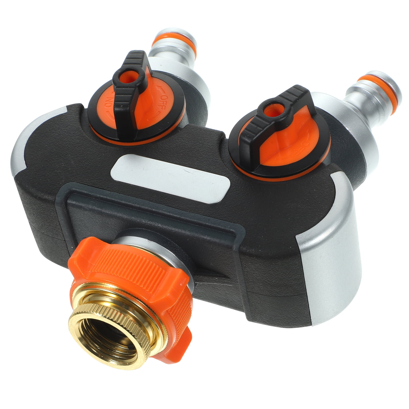 Garden Hose Adapter with Two Way Splitter for Home Black ABS and ...
