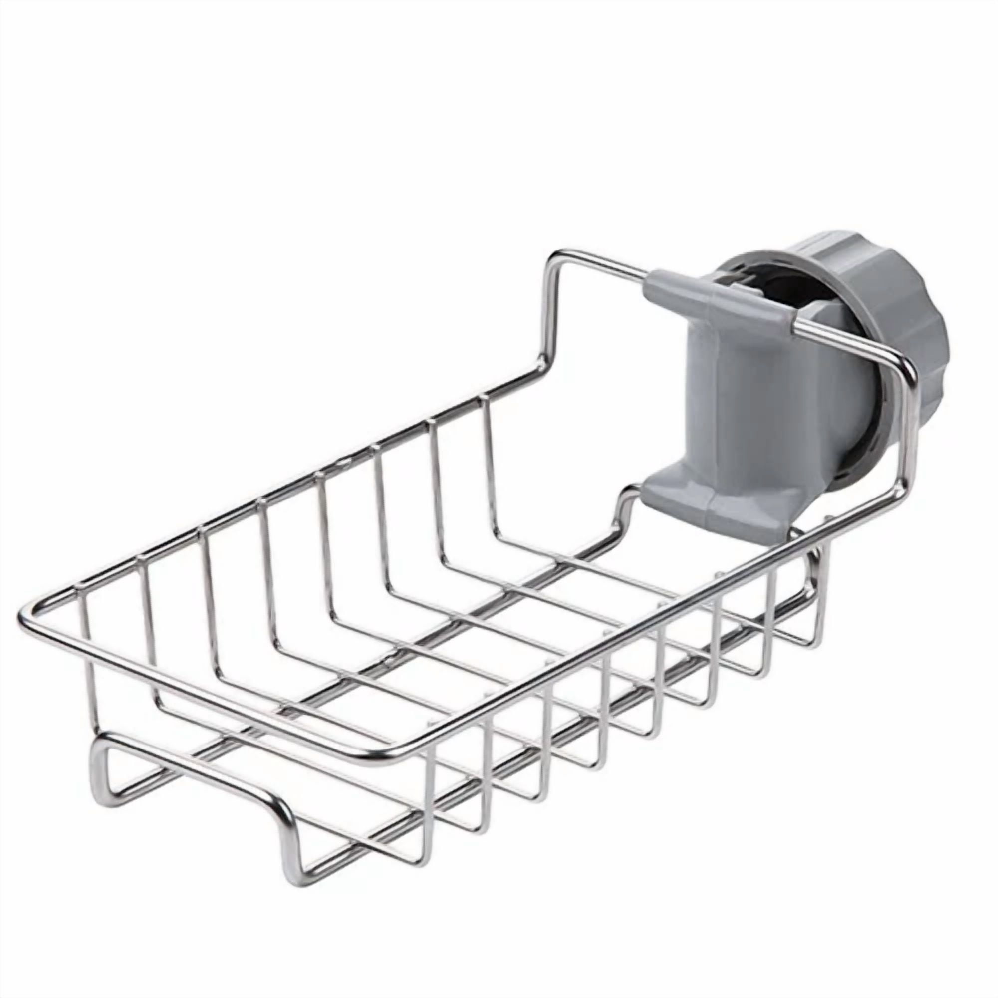Faucet Sponge Holder Kitchen Sink Adjustable Detachable Stainless Steel ...