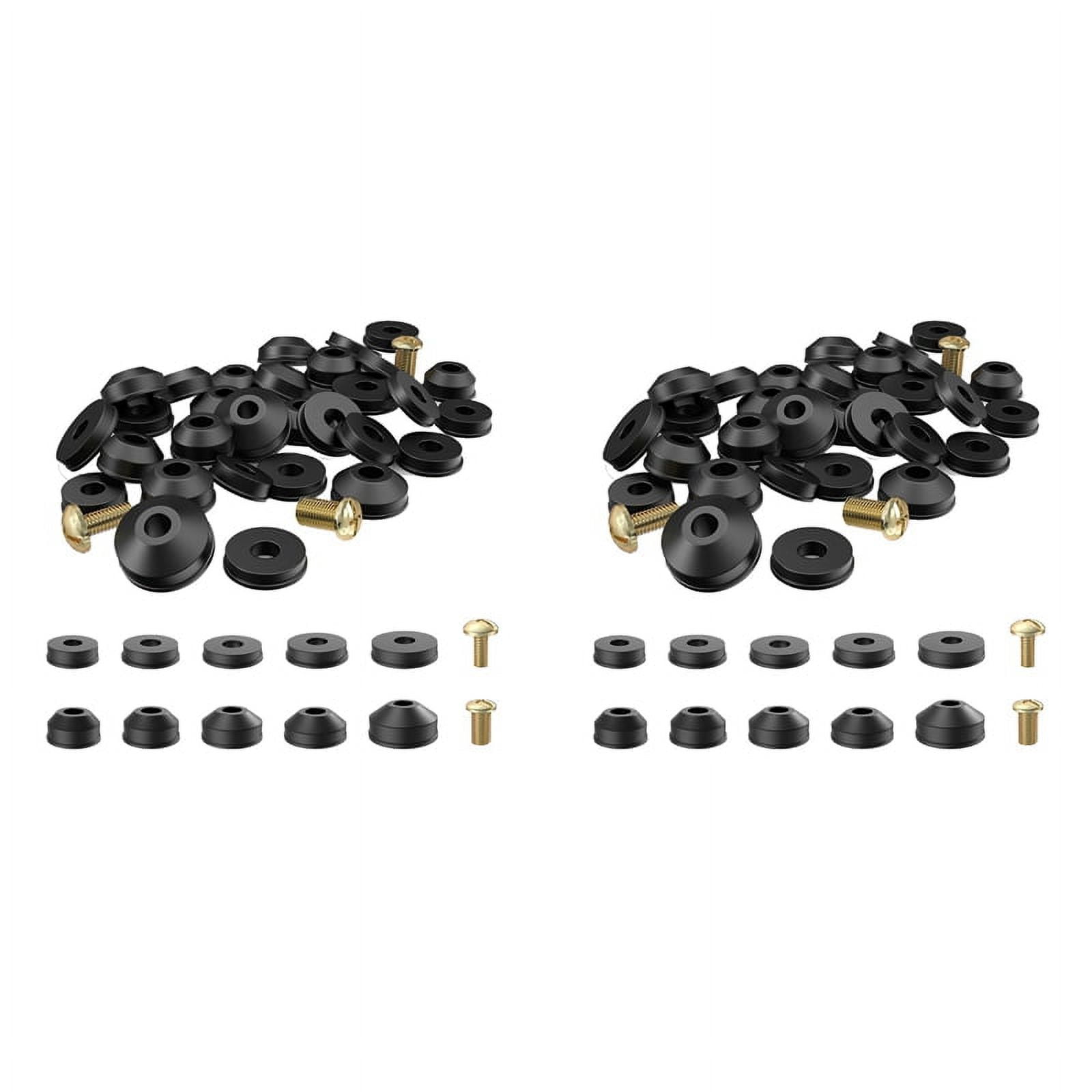 Faucet Washers, 116-Pack Flat and Beveled Rubber Washers Brass Bibb ...