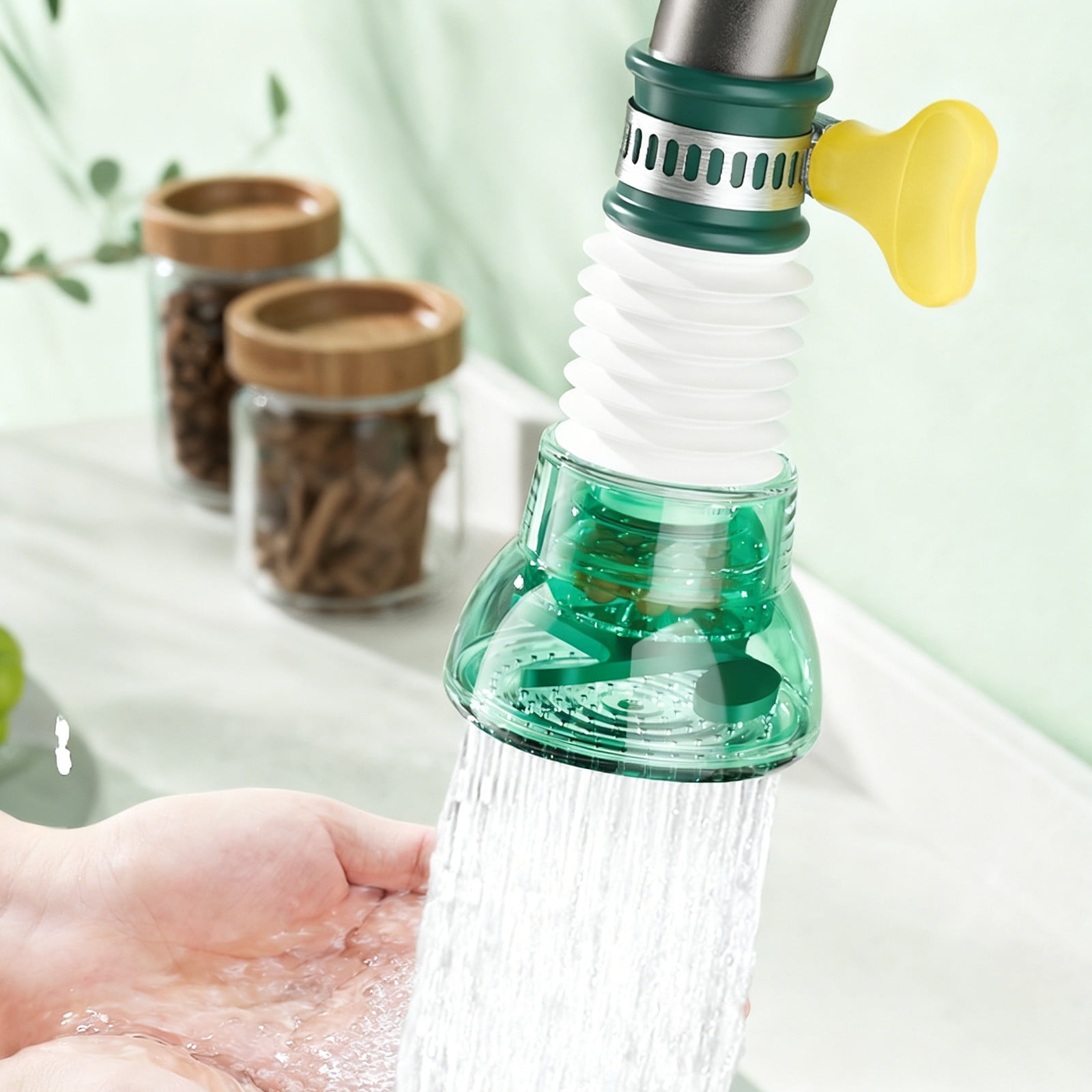 Faucet Water Filter, 360 Degree Swivel Tap Extender with Mineral ...