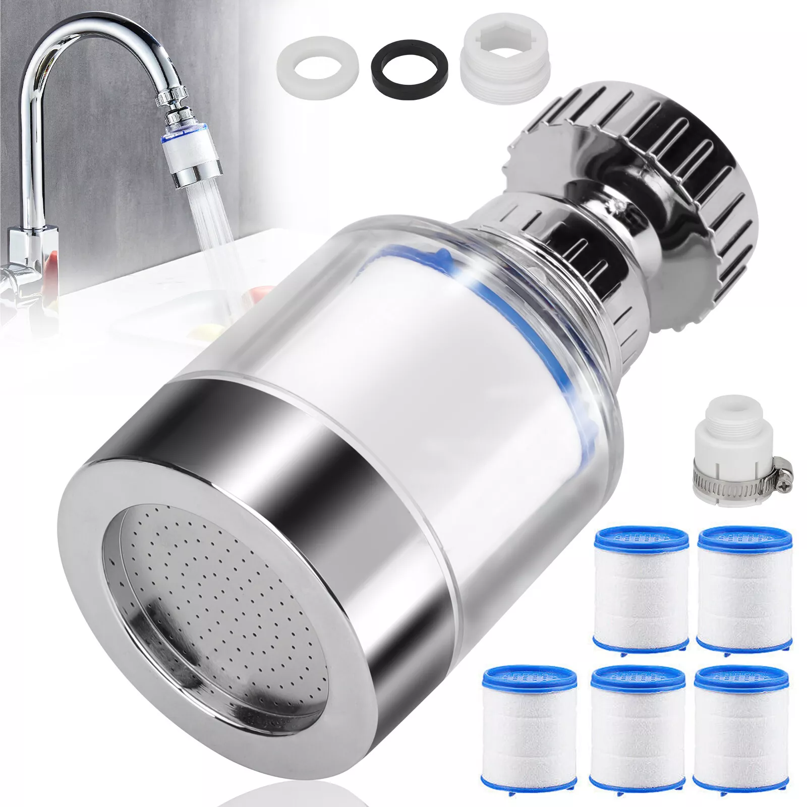 Faucet Water Filter System Kitchen Sink Mount Filtration Tap Purifier ...