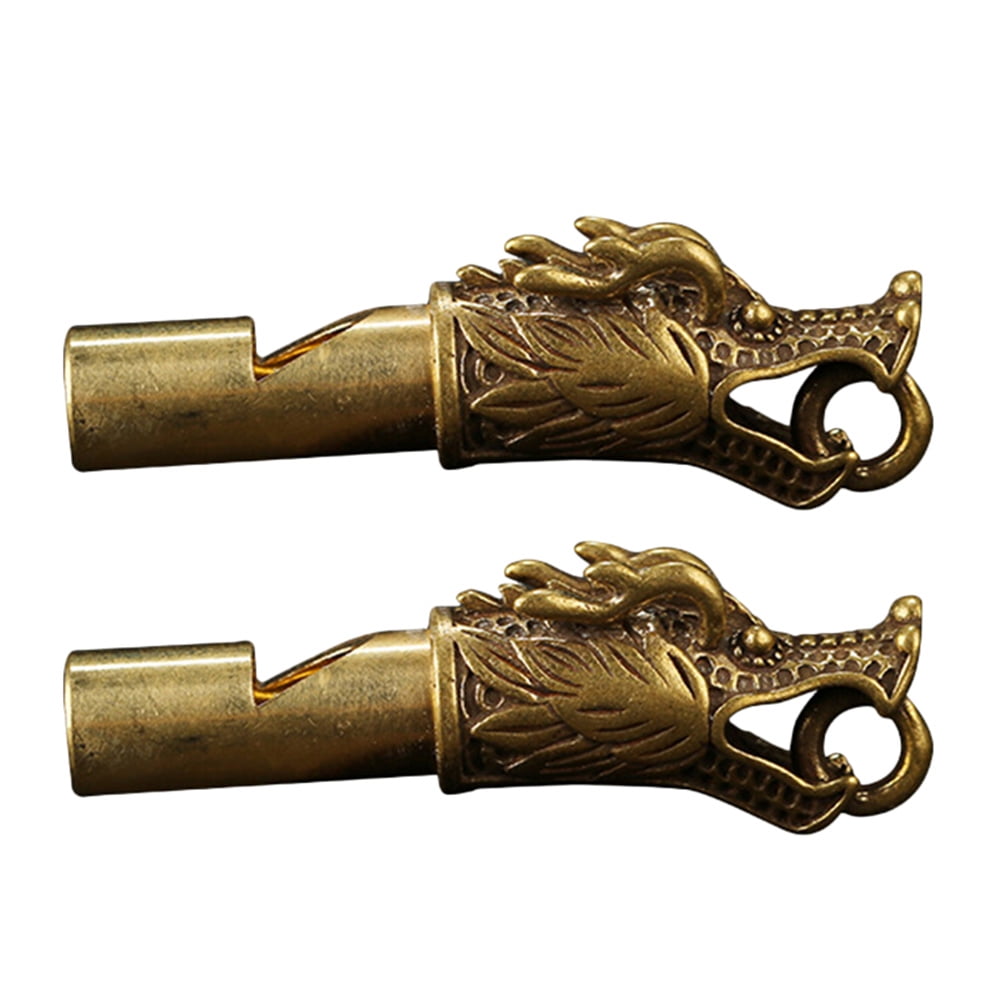 TABLZONE Set of 2 Copper Safety Whistles with Dragon Design for Outdoor ...