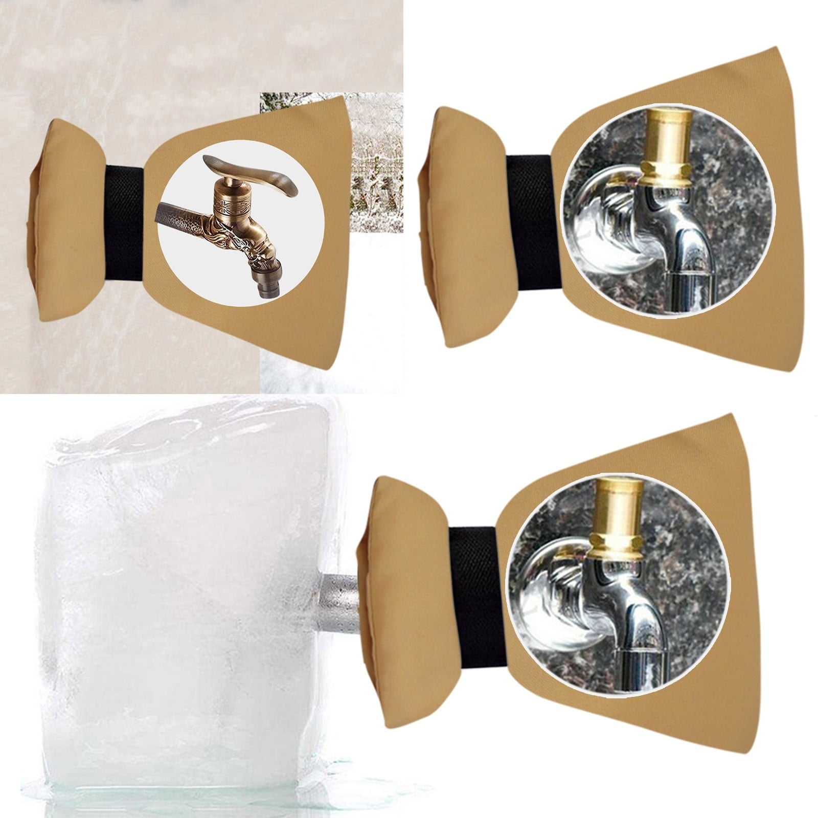 Faucet Winter Protective Cover, Outdoor Water Insulation, 4-Piece Set ...