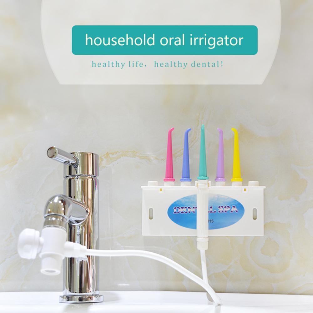 Faucet dental flosser oral irrigator water jet floss tooth cleaner pick ...