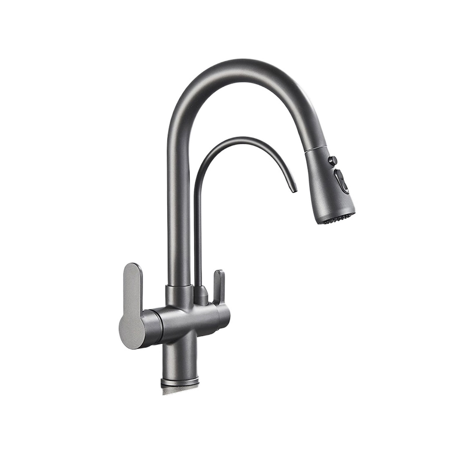 Faucet nozzle pull out dual water mode purification sink kitchen filter ...