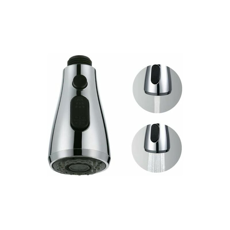 Faucet shower with stop button, 2 types of retractable spray sink ...