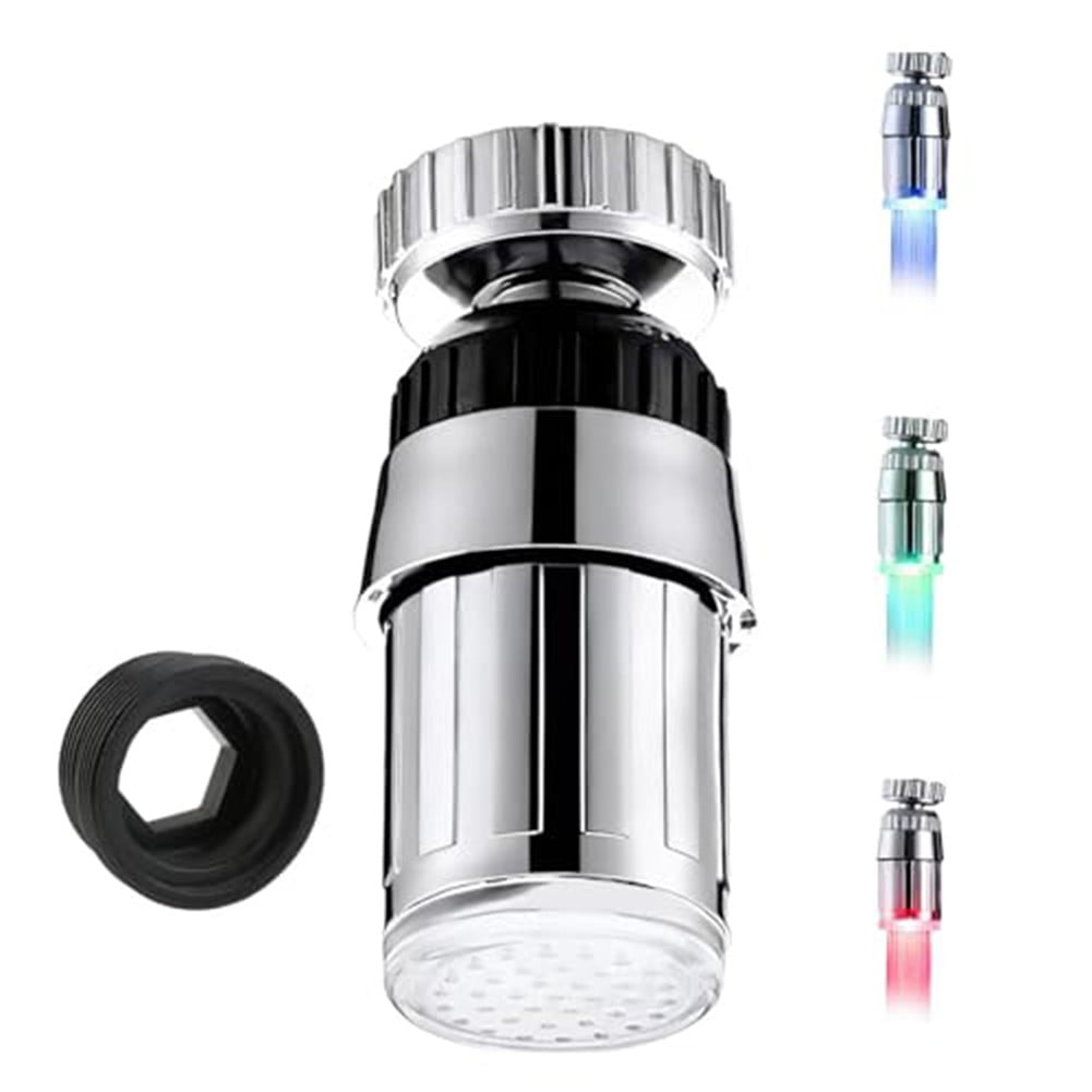 Faucet with color For 360 degree 3 color control temperature change ...