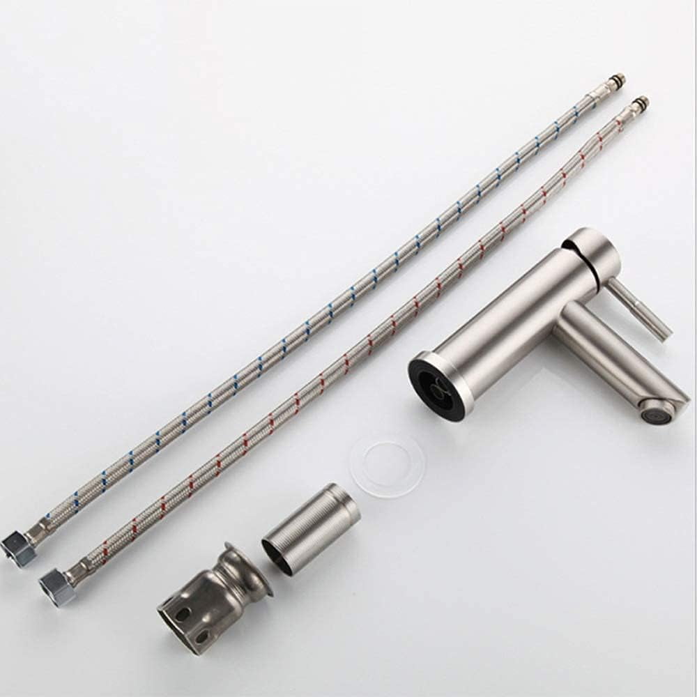 Faucets,304 Stainless Steel Tap Single Hole Hot and Cold Basin on The ...