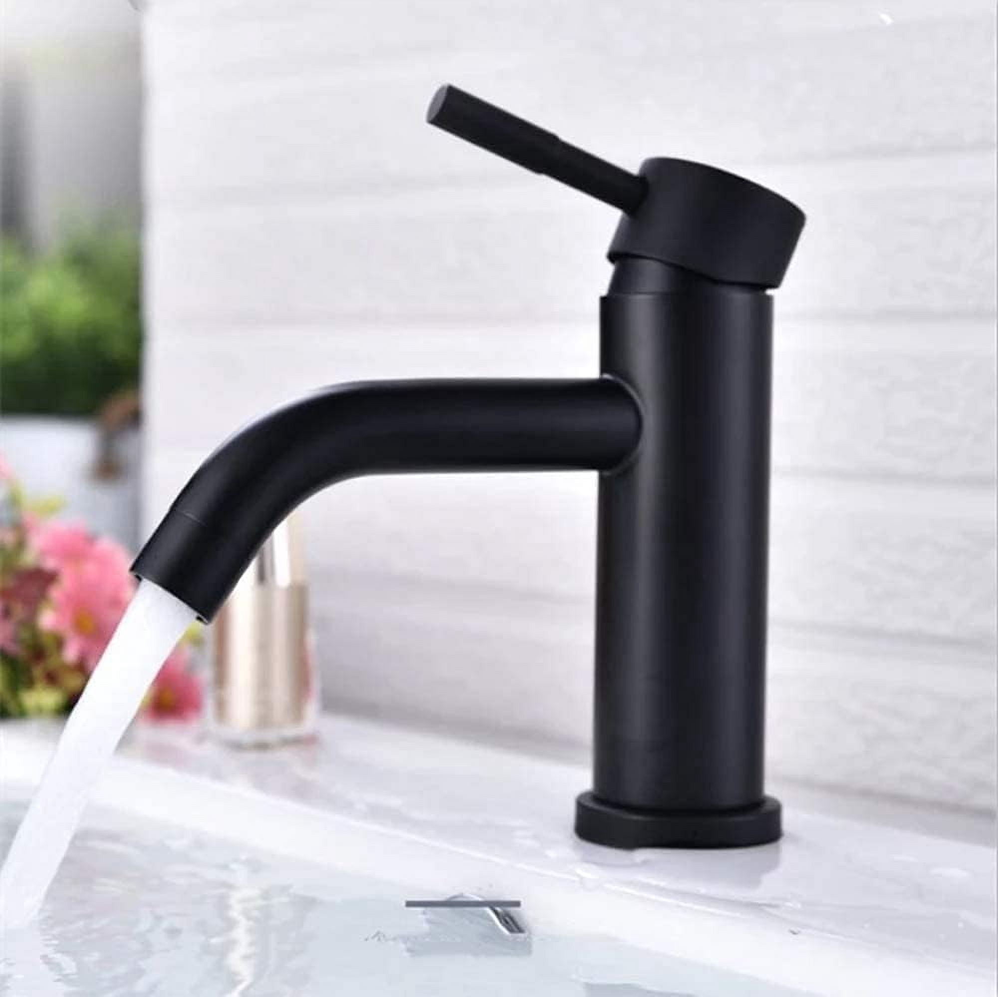 Faucets,304 Stainless Steel Tap Single Hole Hot and Cold Basin on The ...