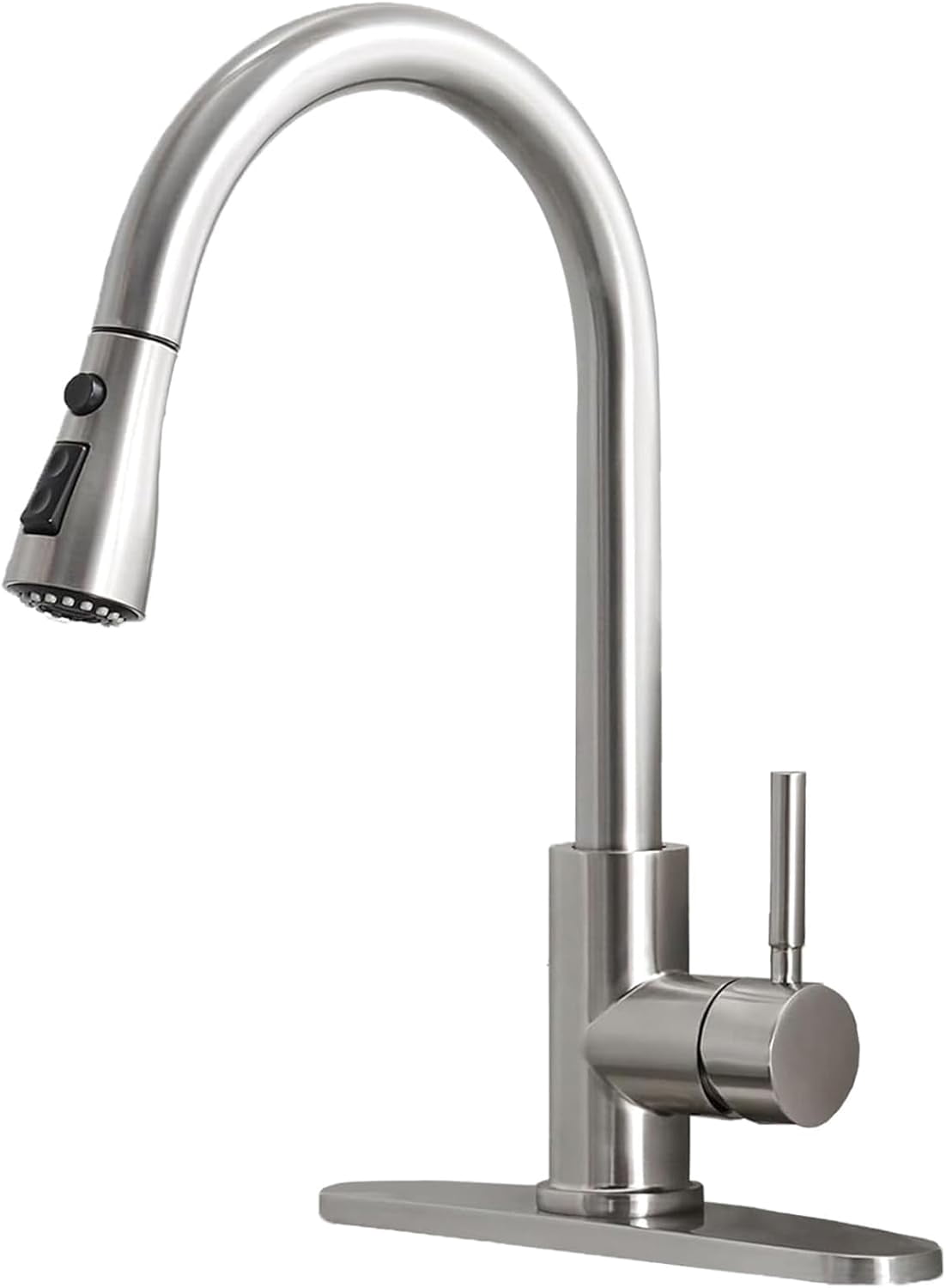Faucets with Pull Down Sprayer, Brushed Nickel High Arc RV Laundry Bar ...