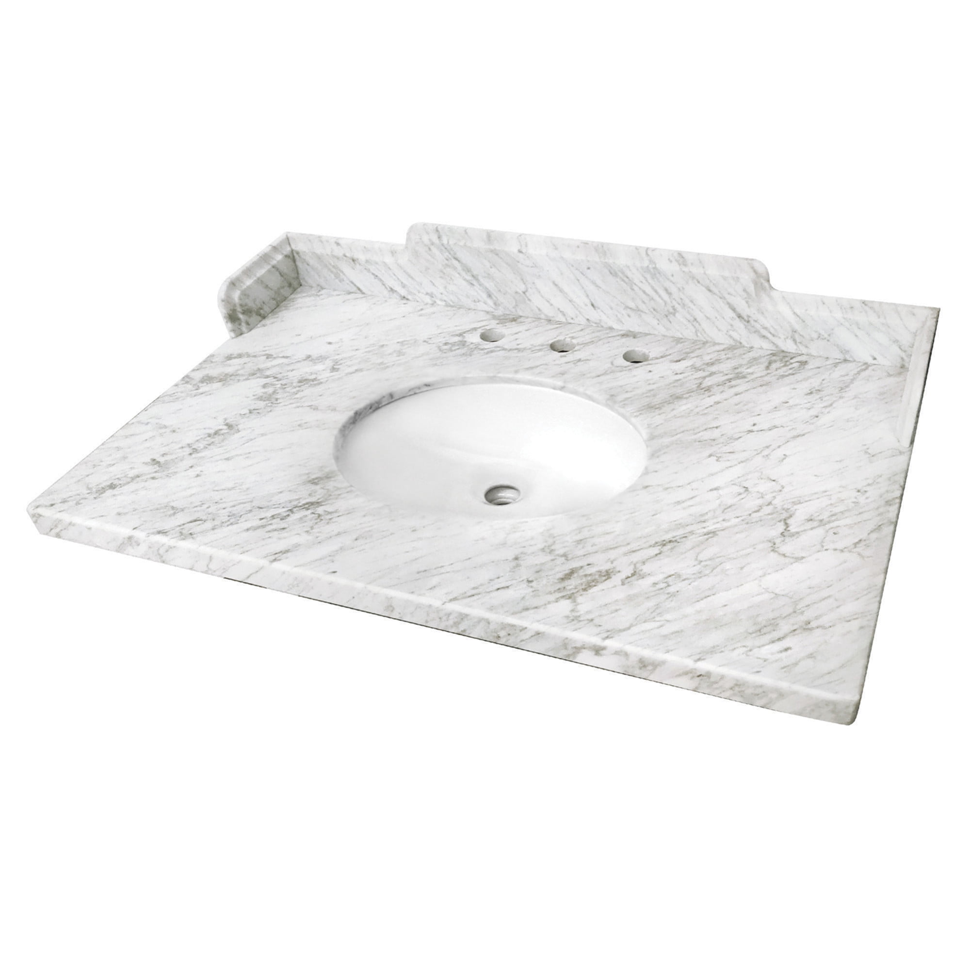 Fauceture KMS3622M38 Pemberton 36" x 22" Carrara Marble Vanity Top with ...