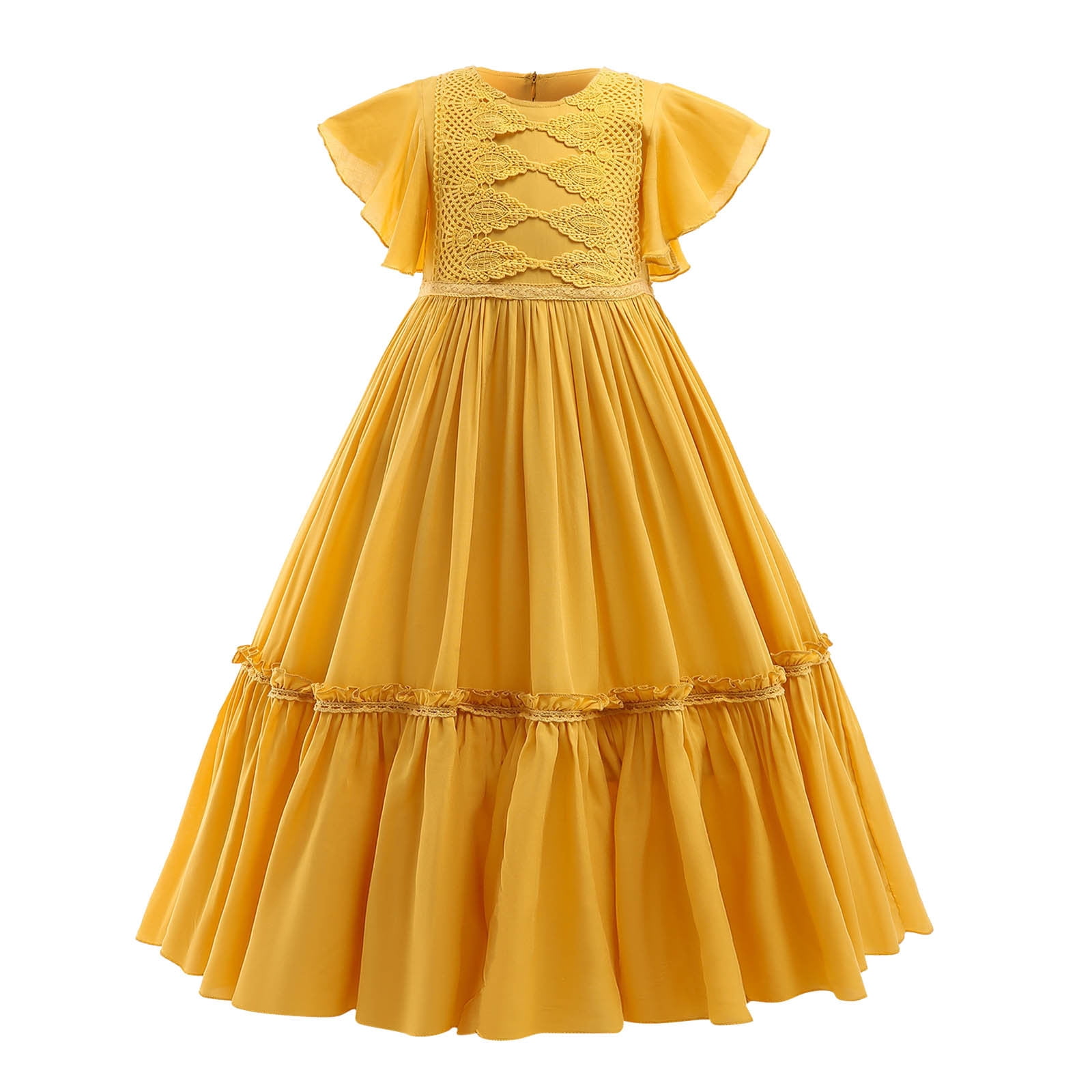 Fauean Formal Dress Girls Fashion Lace Elegant Long Skirt Flower ... Fauean Formal Dress Girls Fashion Lace Elegant Long Skirt Flower ...