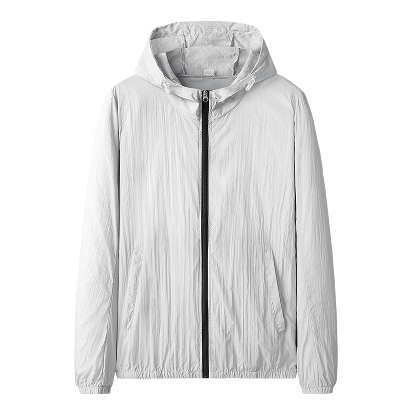Fauean Lightweight Jackets for Men Full Zip up Hoodie Casual Breathable ...
