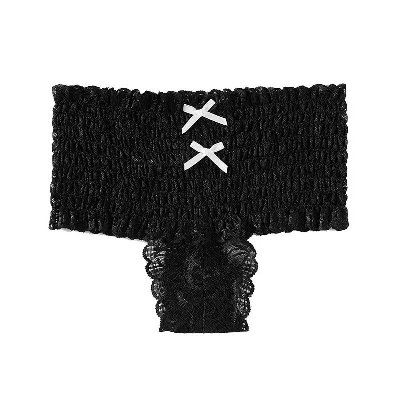 Fauean Panties for Women Floral Lace Briefs Bow Tie Underwear ...