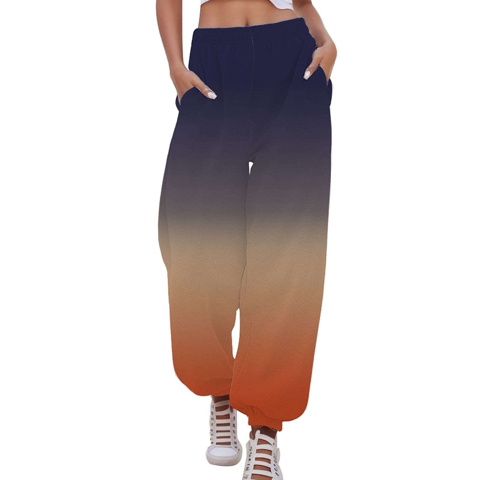 Fauean Pants for Women Gradient Print Casual Jogger Pants High Waisted ... Fauean Pants for Women Gradient Print Casual Jogger Pants High Waisted ...