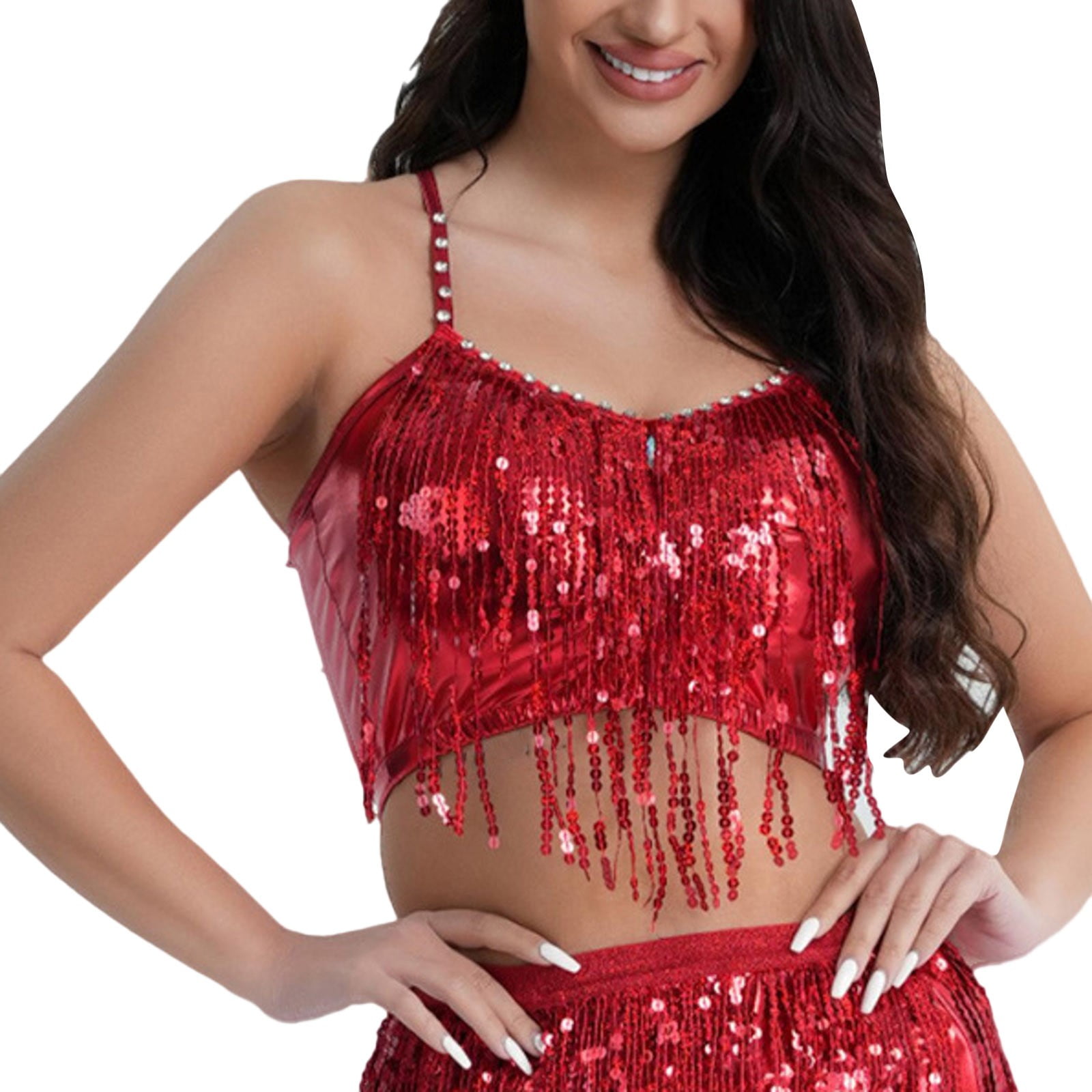 Fauean Summer Tank Tops for Women Sequin V Neck Thin Shoulder Strap ... Fauean Summer Tank Tops for Women Sequin V Neck Thin Shoulder Strap ...