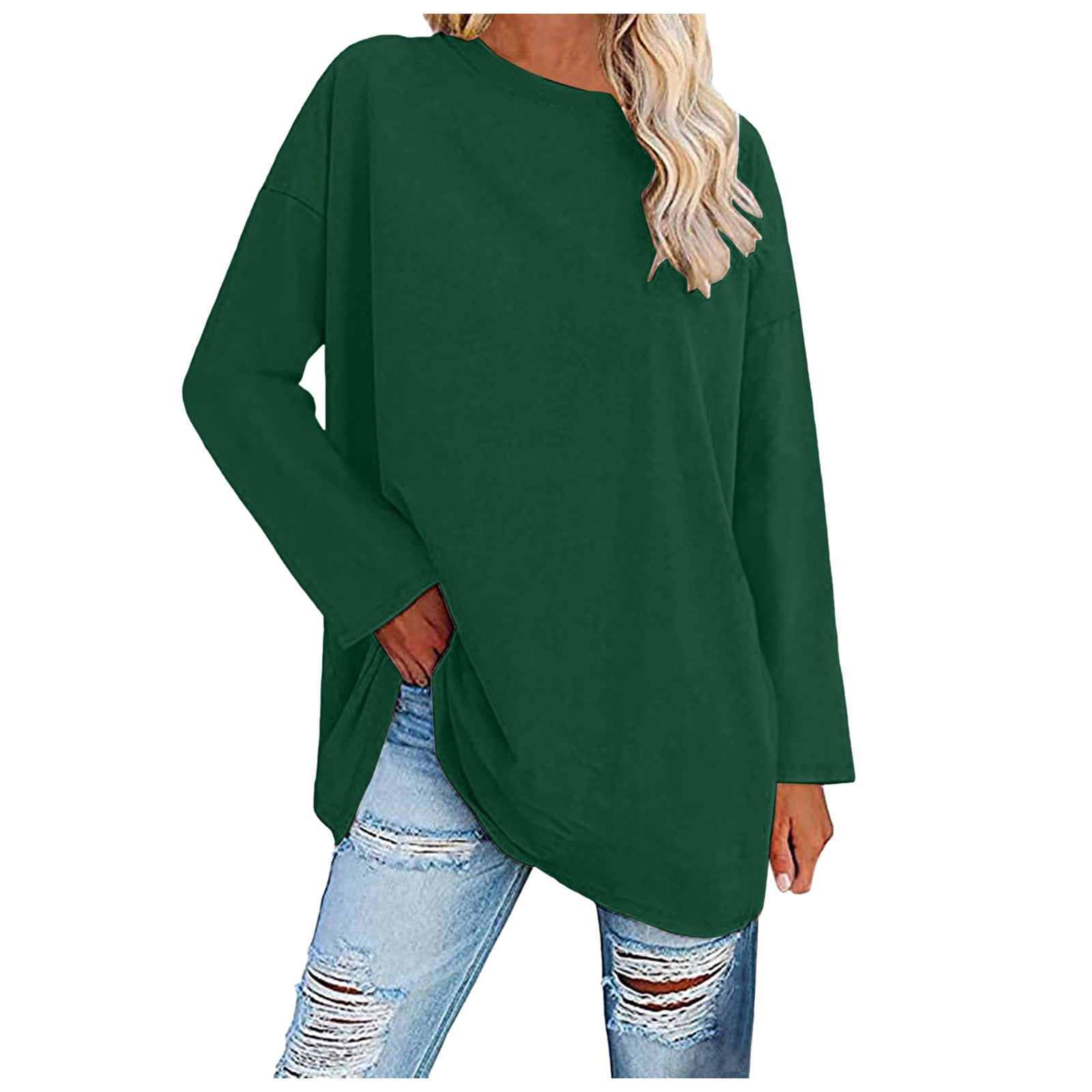 Fauean Women Tops Crew Neck Loose Long Sleeve T Shirt Comfortable and ... Fauean Women Tops Crew Neck Loose Long Sleeve T Shirt Comfortable and ...