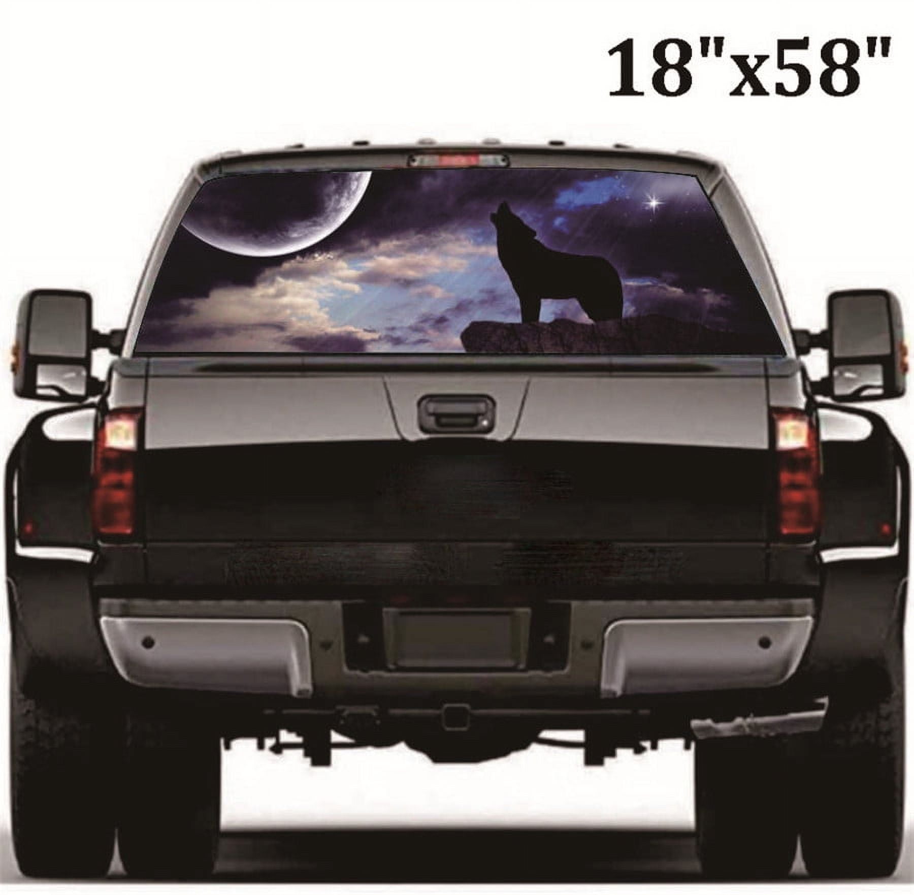 Fauful 1x 147x46cm Car Rear Windshield Sticker SUV Truck Back Window ...