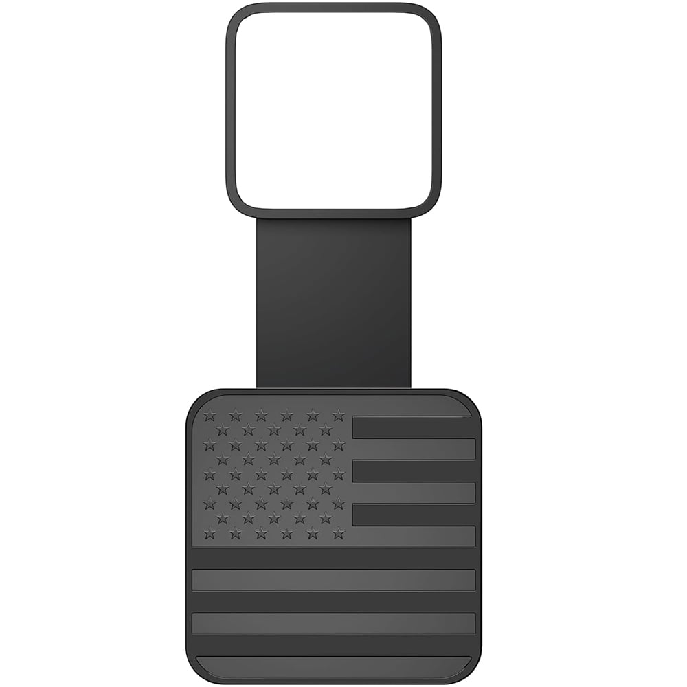 Fauful 2 Inch Trailer Hitch Cover with American Flag Rubber Hitch Tube ...