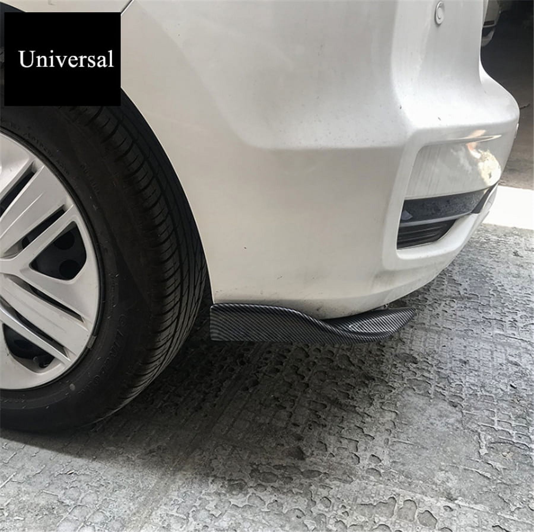 Fauful 2Pcs Carbon Fiber Color Car Rear Bumper Spoiler Diffuser Lip ...