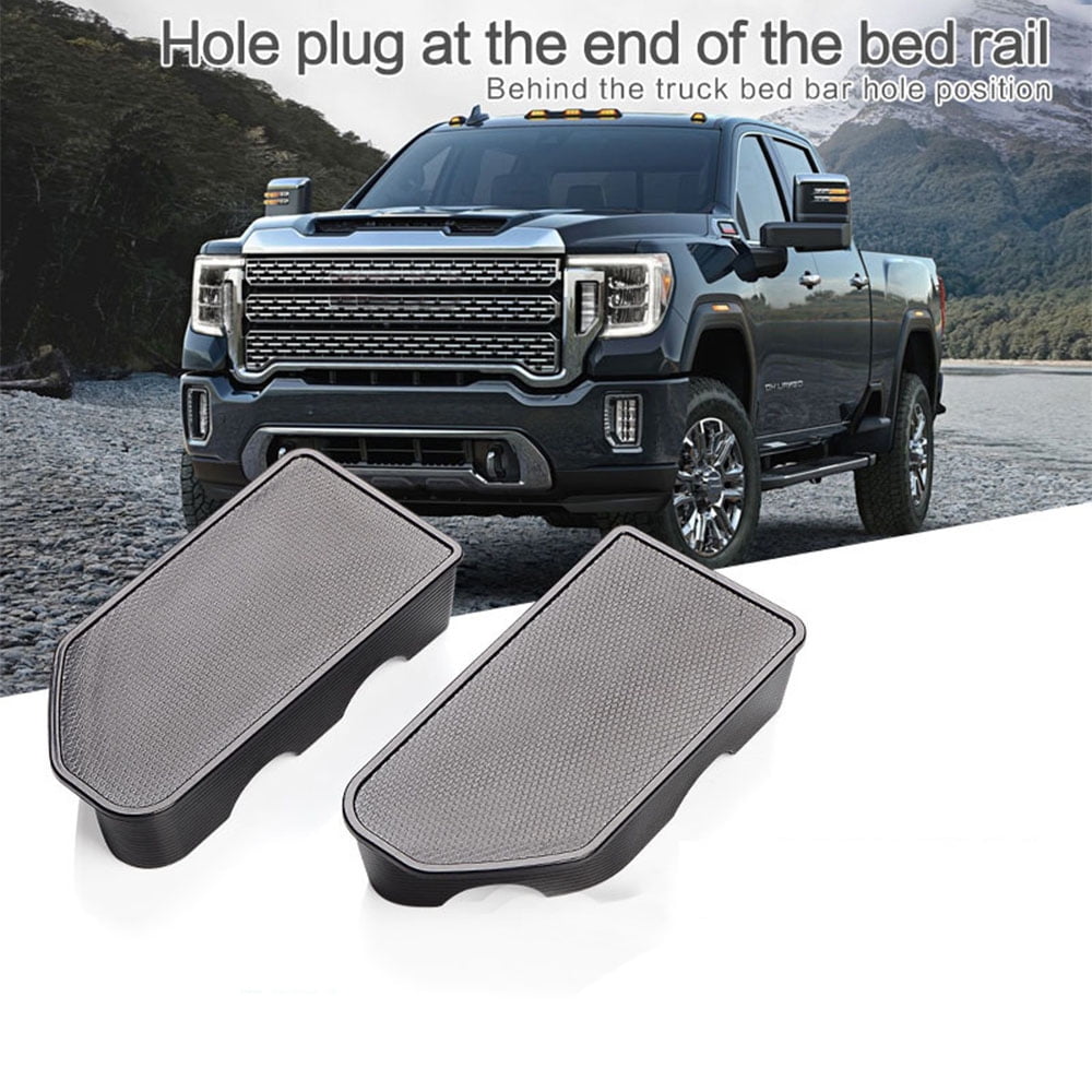 Fauful 2Pcs Stake Pocket Covers Truck Bed Rail Hole Plug For Chevy ...