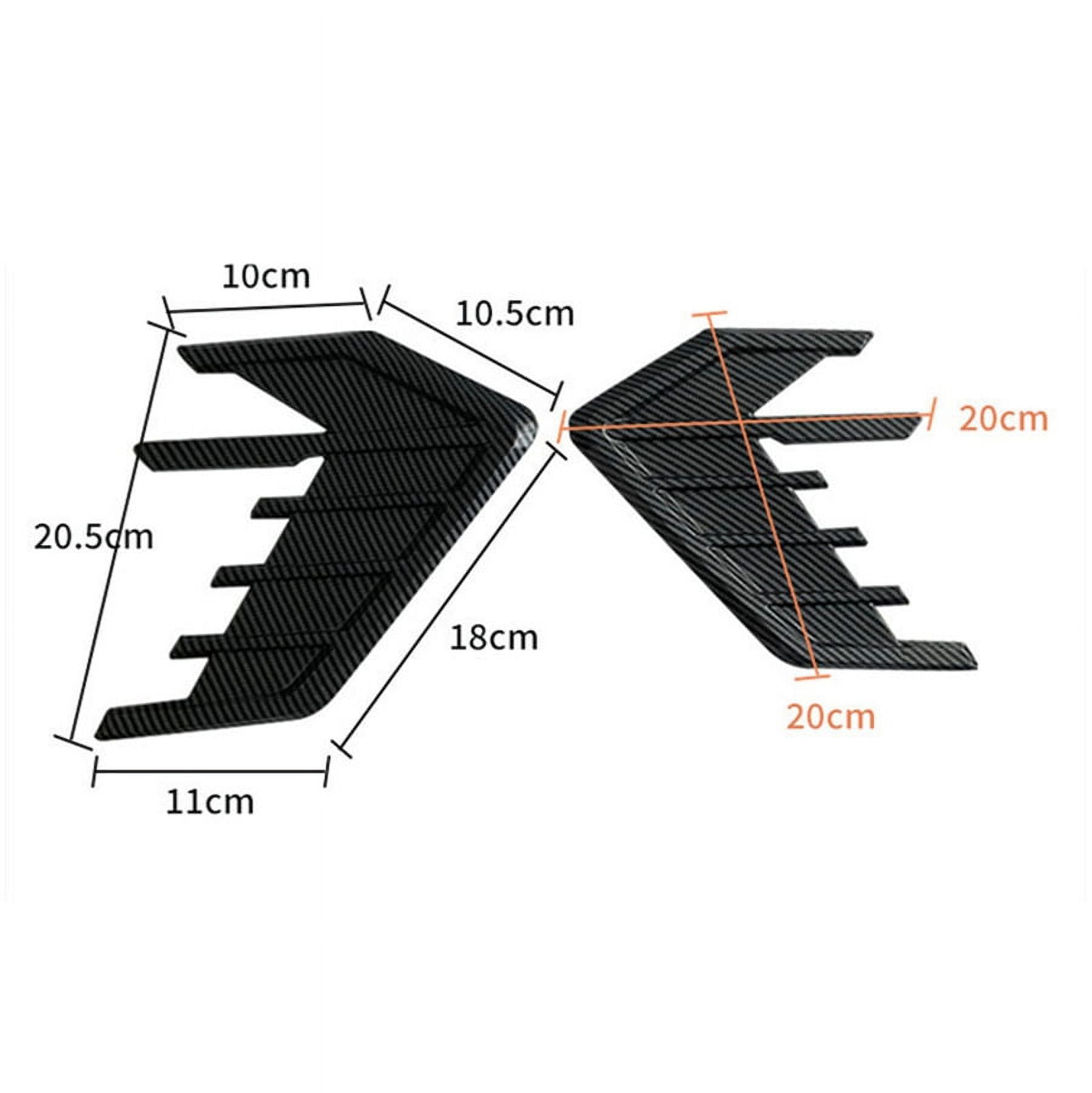 Fauful 3D Carbon Fiber Look Car Side Wing Air Flow Fender Grille Vent ...