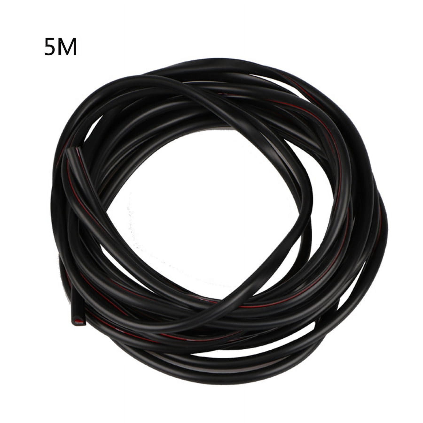 Fauful Black 16ft U Shape Rubber Seal Car Door Edge Guard Molding Trim ...