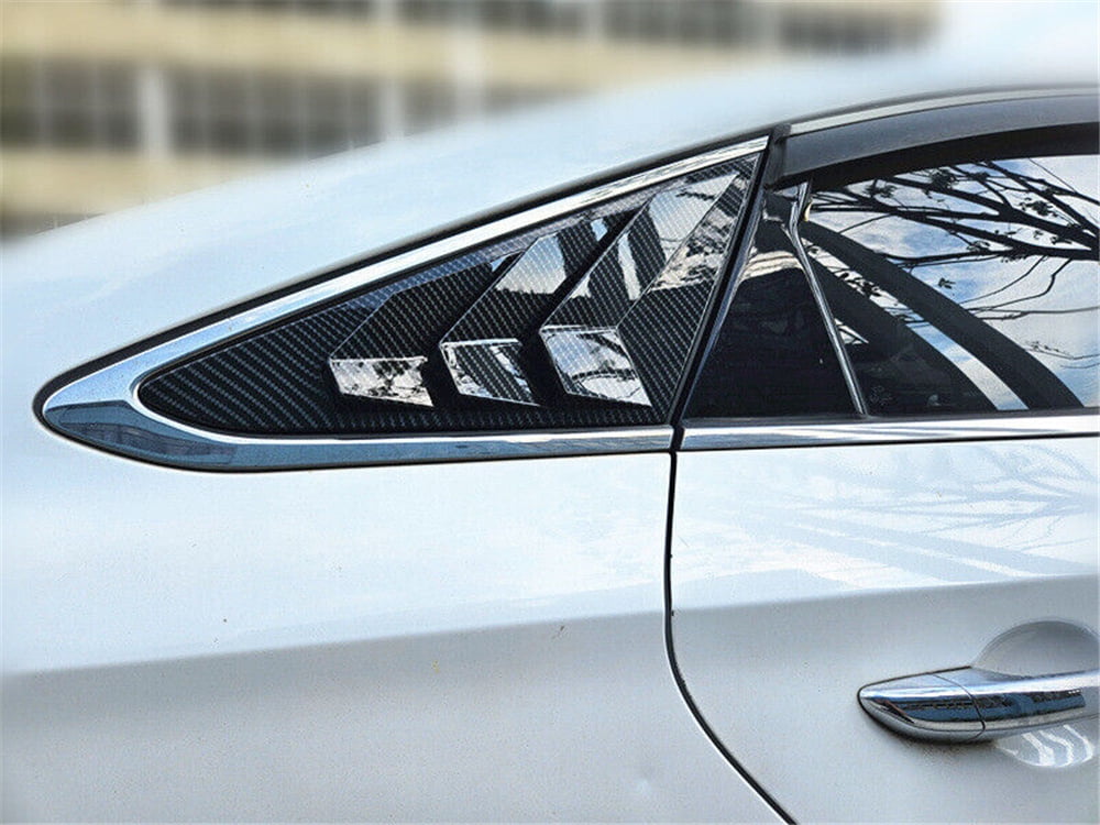 Fauful Carbon Fiber Look Side Window Louvers Scoop Louver Cover For ...