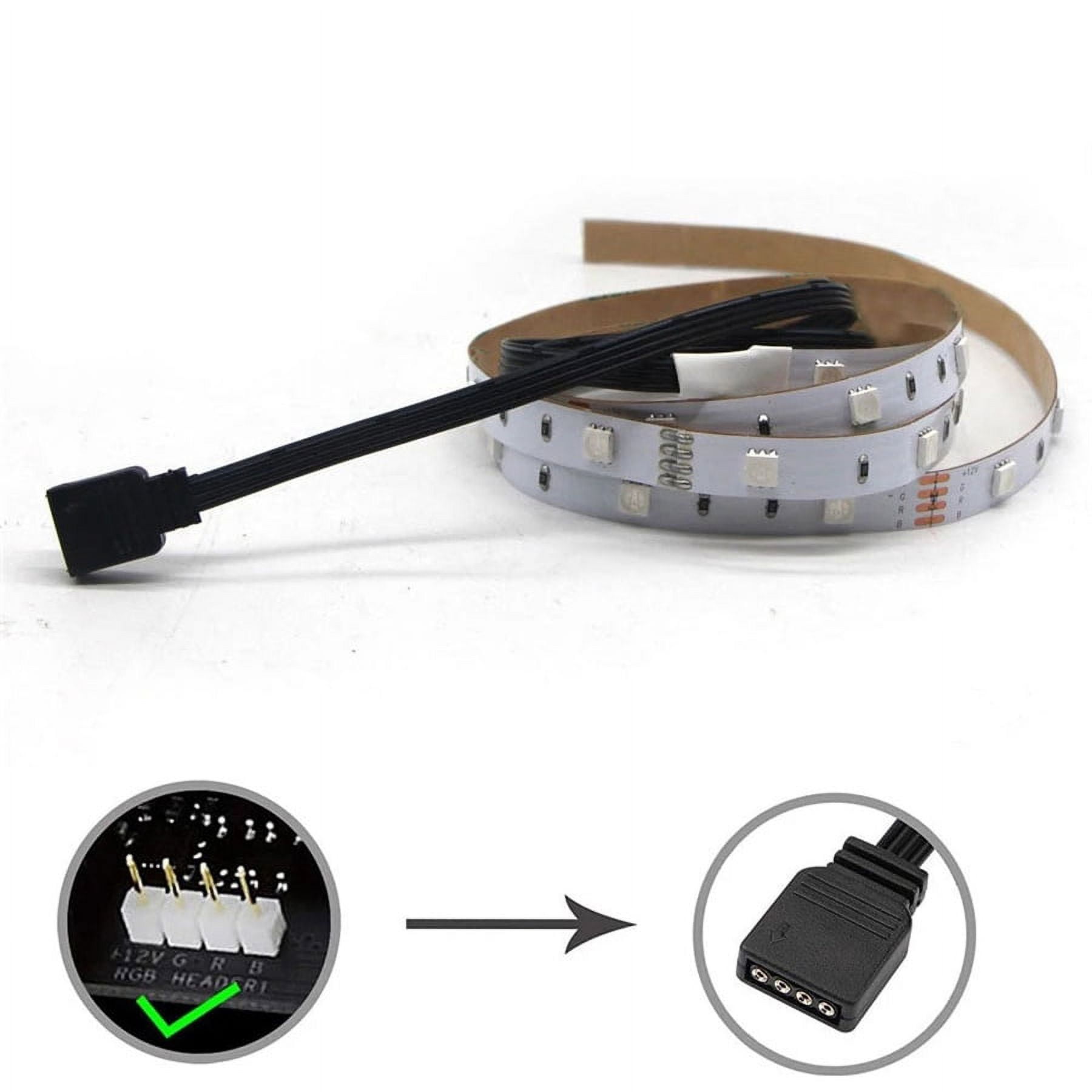 Fauful Computer Motherboard RGB Colorful Light Bar LED Strip 1into2 ...