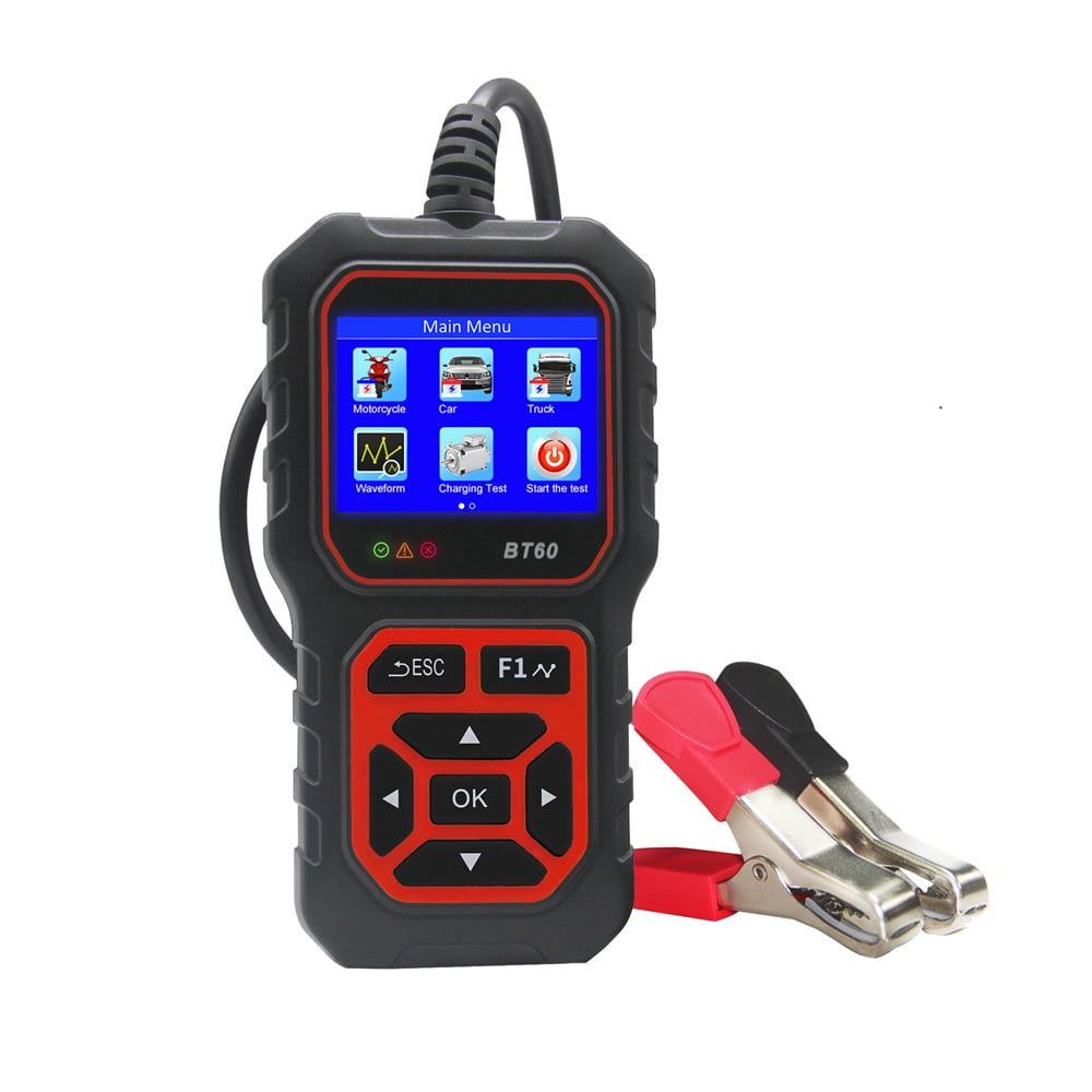 Fauful Digital Battery Tester Analyzer Tool For 12V 24V Car Motorcycle ...