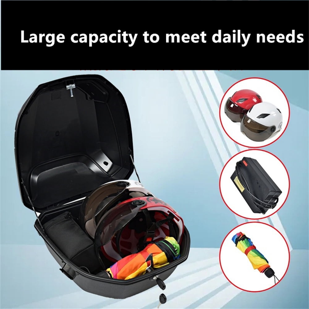 Fauful Large Capacity Waterproof Motorcycle Tail Box with Night ...