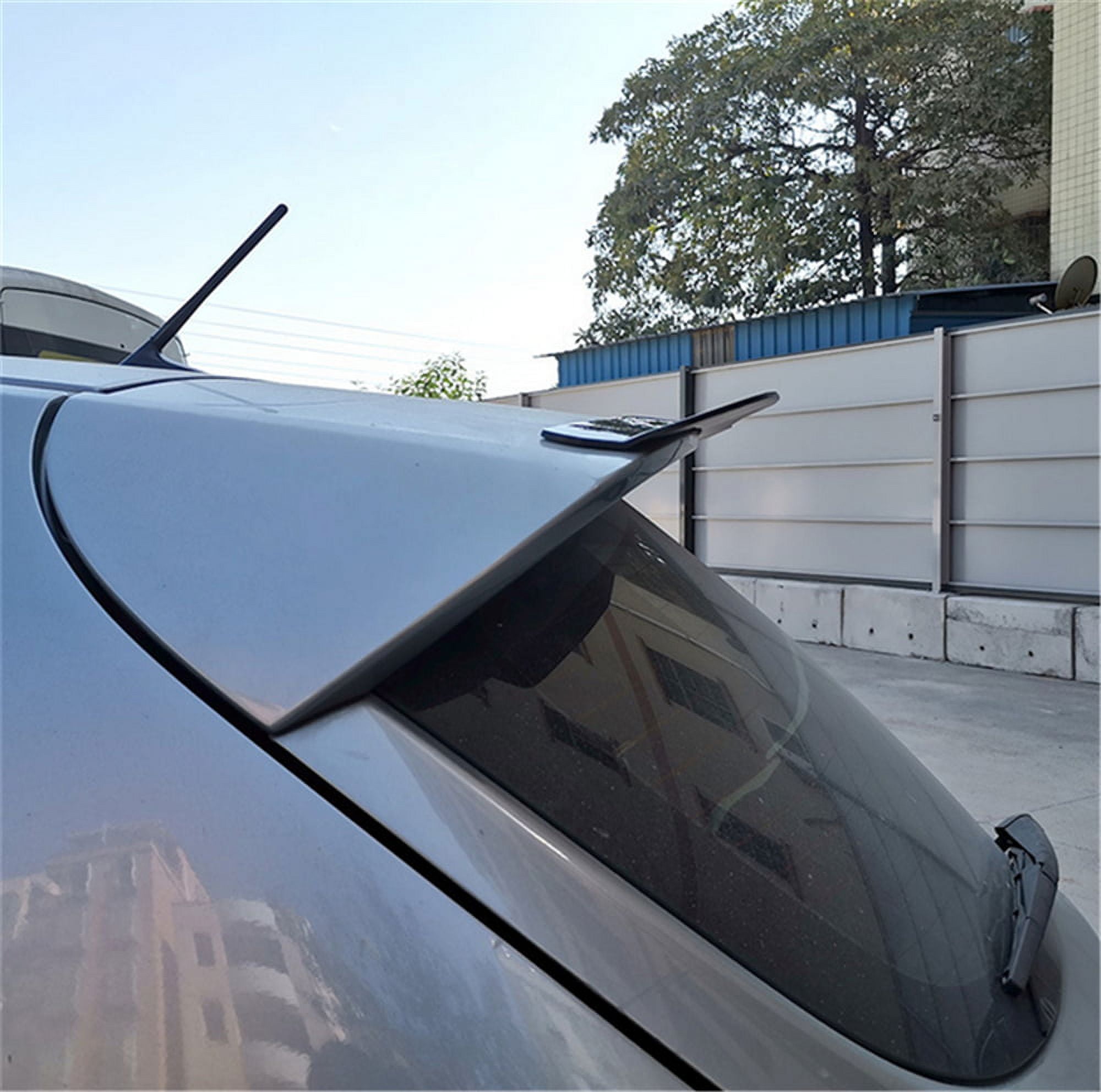 Fauful Rear Roof Top Lip Spoiler Wing Glossy Black ABS Decorate Strips ...