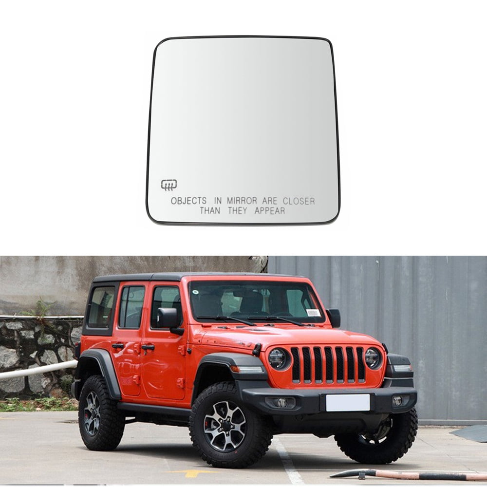 Fauful Right Side Heated Mirror Glass w/ Backing Plate For Jeep ...