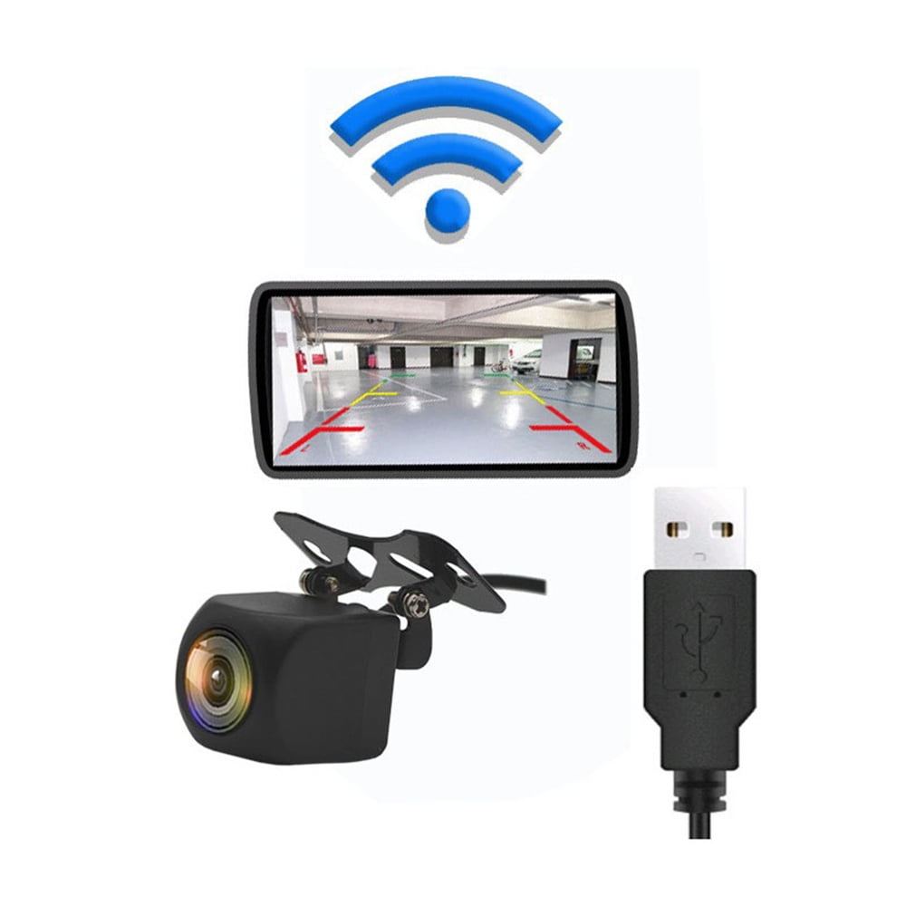 Fauful USB WiFi Wireless Car Rear View Backup Reverse Camera 170° For ...