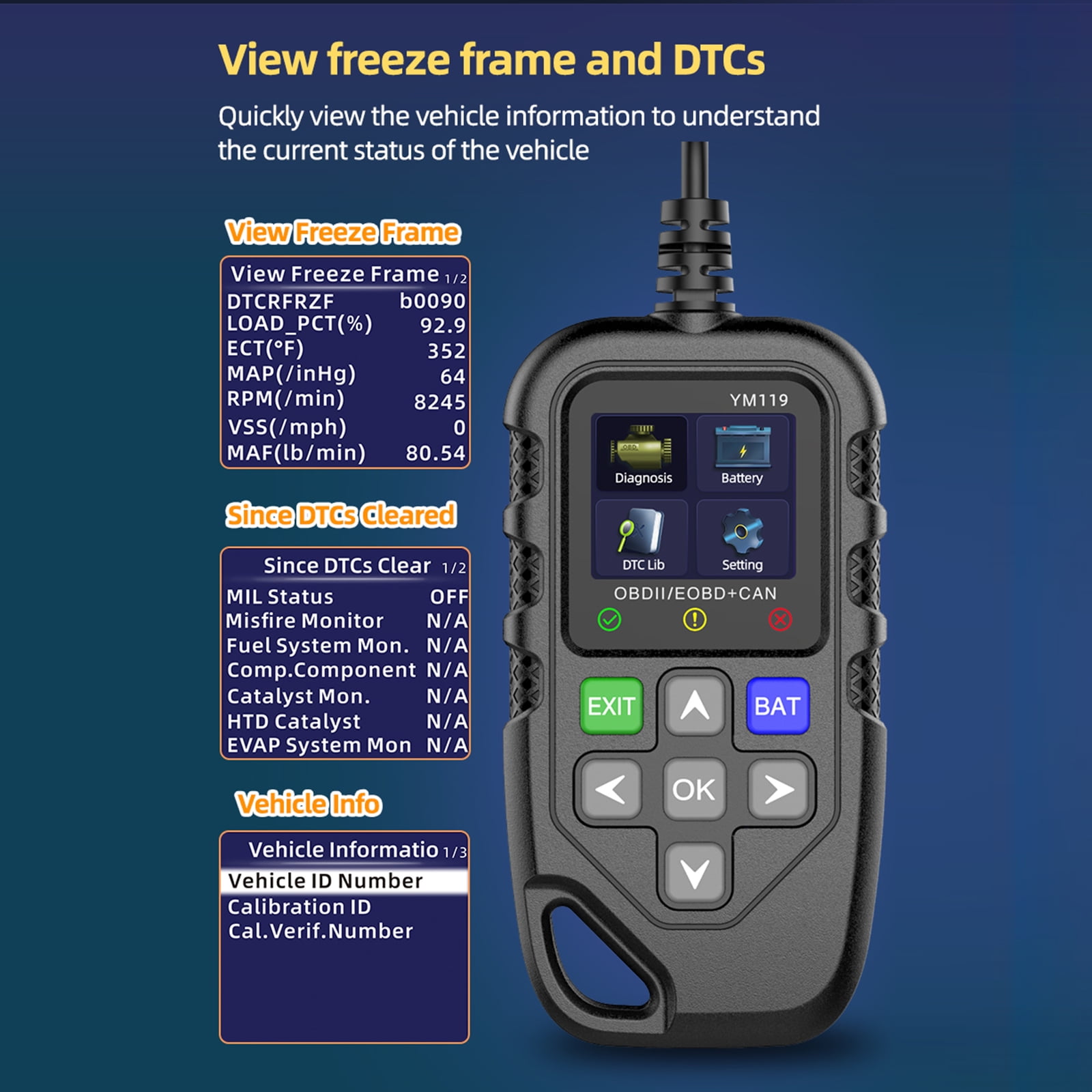 Fault diagnosis instrument,Scan Tool Battery Tester Ii Scanner Tool 12v ...