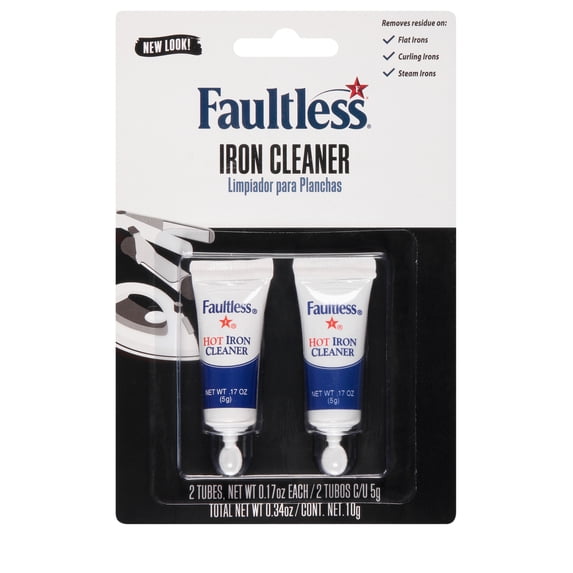 FAULTLESS Hot Iron Cleaner 2 Pack .34 OZ Removes Fusibles Interfacings ...