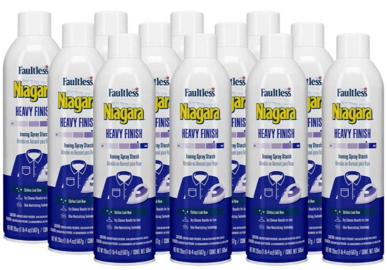 Faultless Heavy Finish Spray Starch (20 oz, 12-Pack) - Niagara Heavy ...