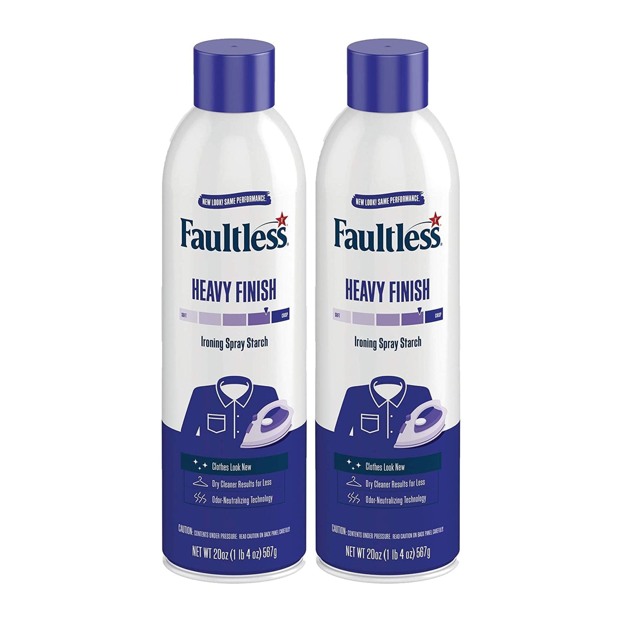 Faultless Spray Starch for Ironing, Heavy Duty Finish, 20 oz Pack of 2 ...