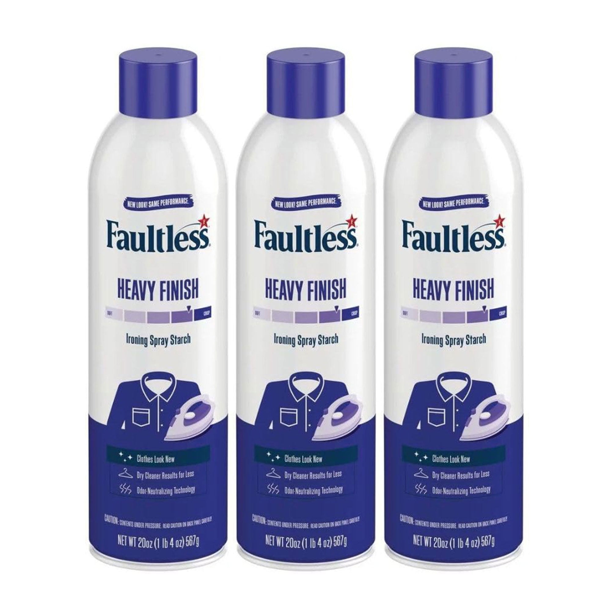 Faultless Ironing Spray Starch, Heavy Finish, 20 oz (1 lb 4 oz) 567 g ...