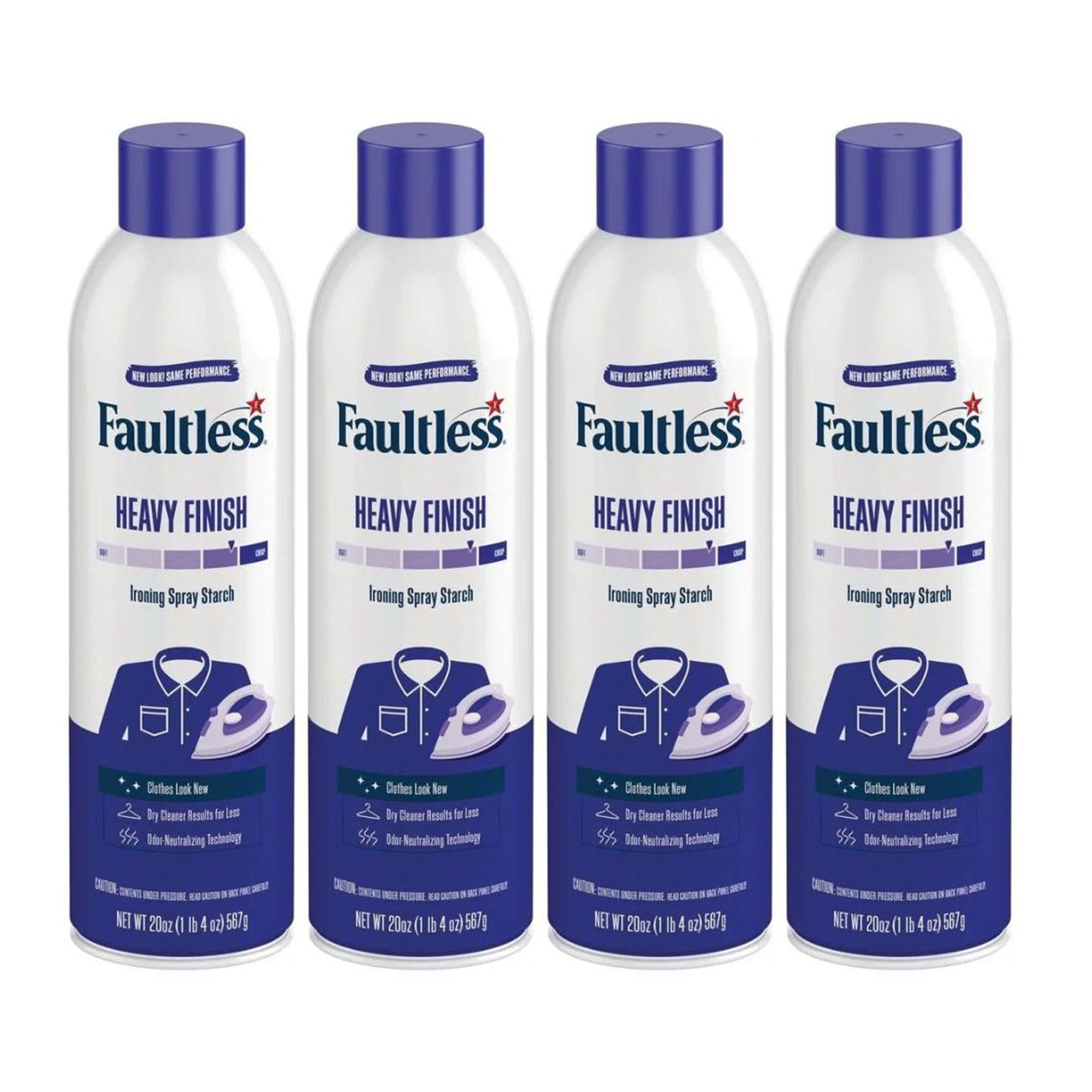 Faultless Ironing Spray Starch, Heavy Finish, 20 oz (1 lb 4 oz) 567 g ...