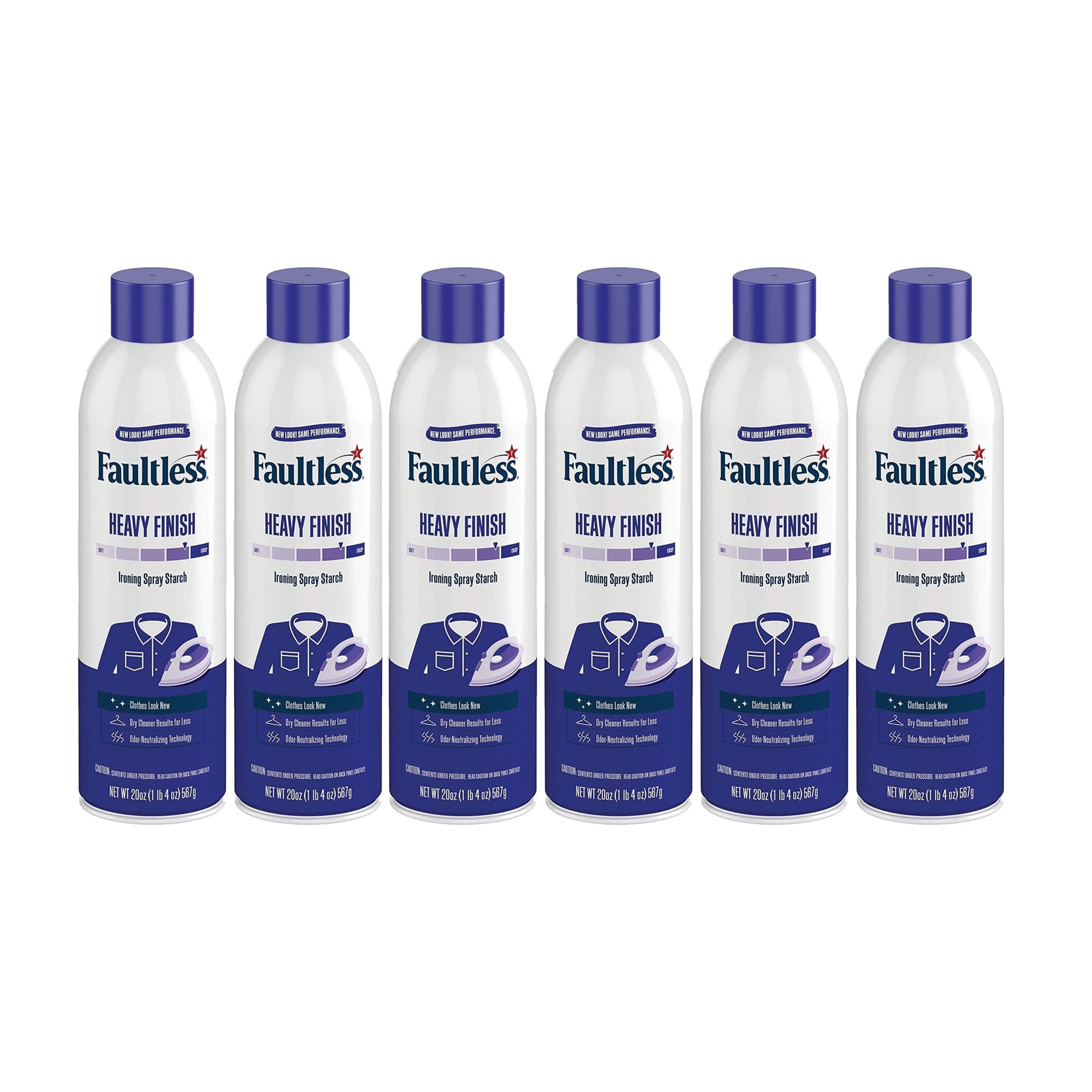Faultless Ironing Spray Starch, Heavy Finish, 20 oz Spray Can, Pack of ...