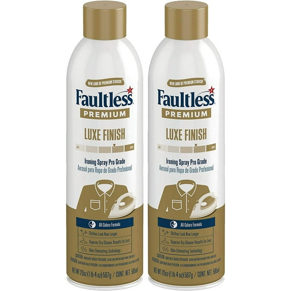 Faultless Premium Spray Starch for Ironing, 20 Oz, 2 Pack, Reduces ...
