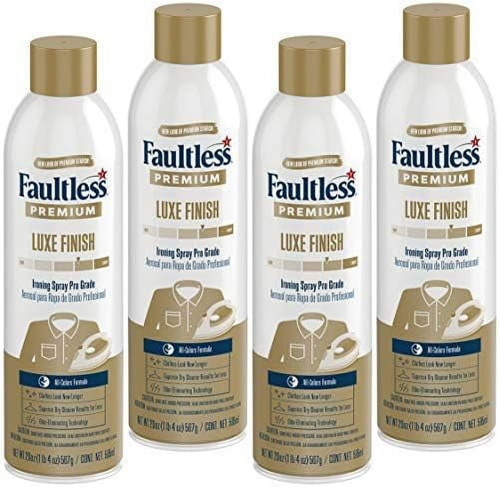 Faultless Premium Luxe Spray Starch (20 Oz, 4 Pack) - Fabric Finish for ...