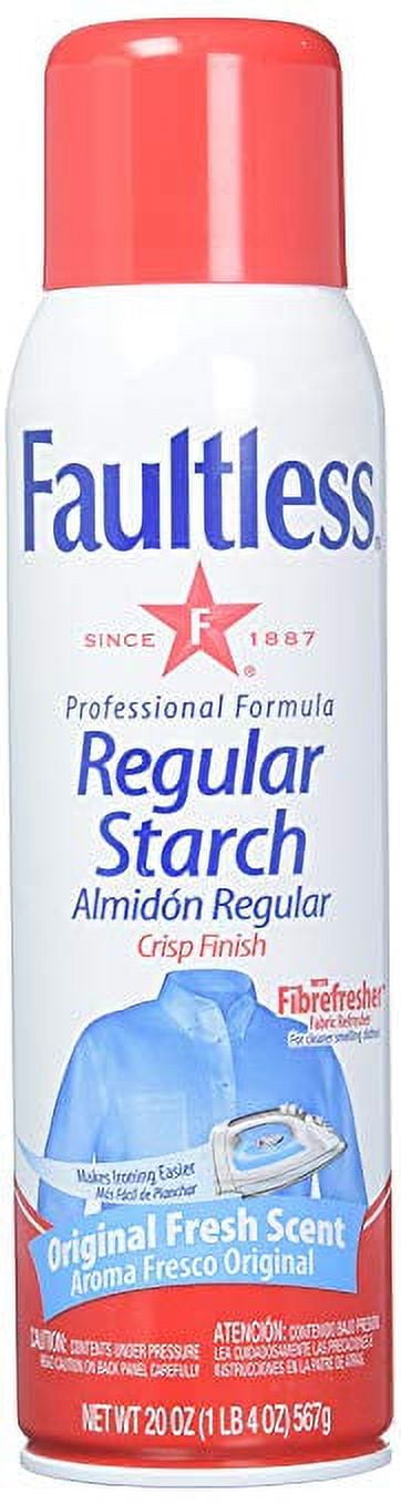 Faultless Spray Starch for Clean Crisp Clothes, No Spots or Streaks, 20 ...