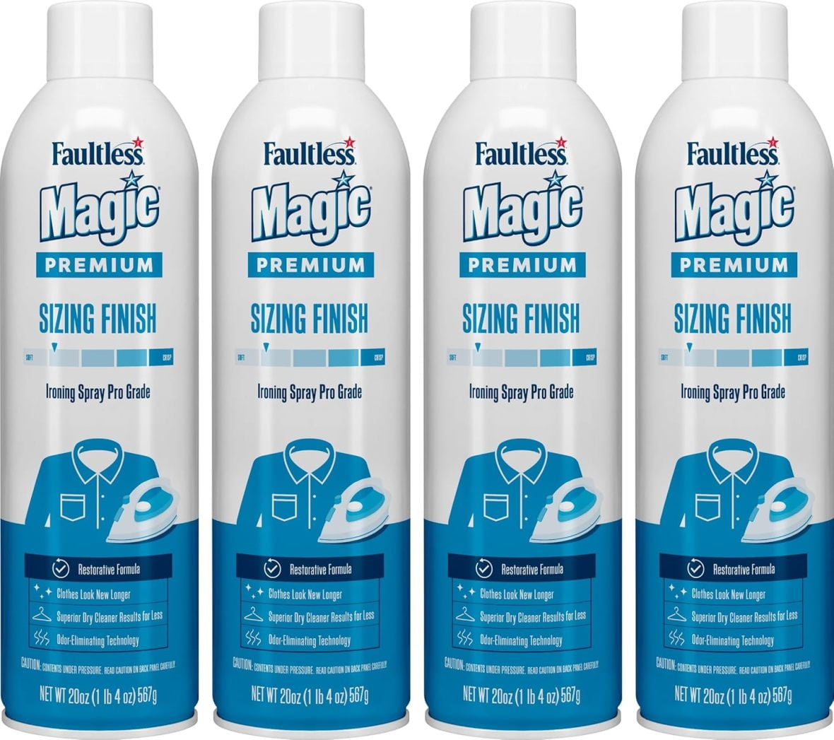 Faultless Starch 00502 Magic Sizing Fabric Finish, 20 oz (Pack of 4 ...