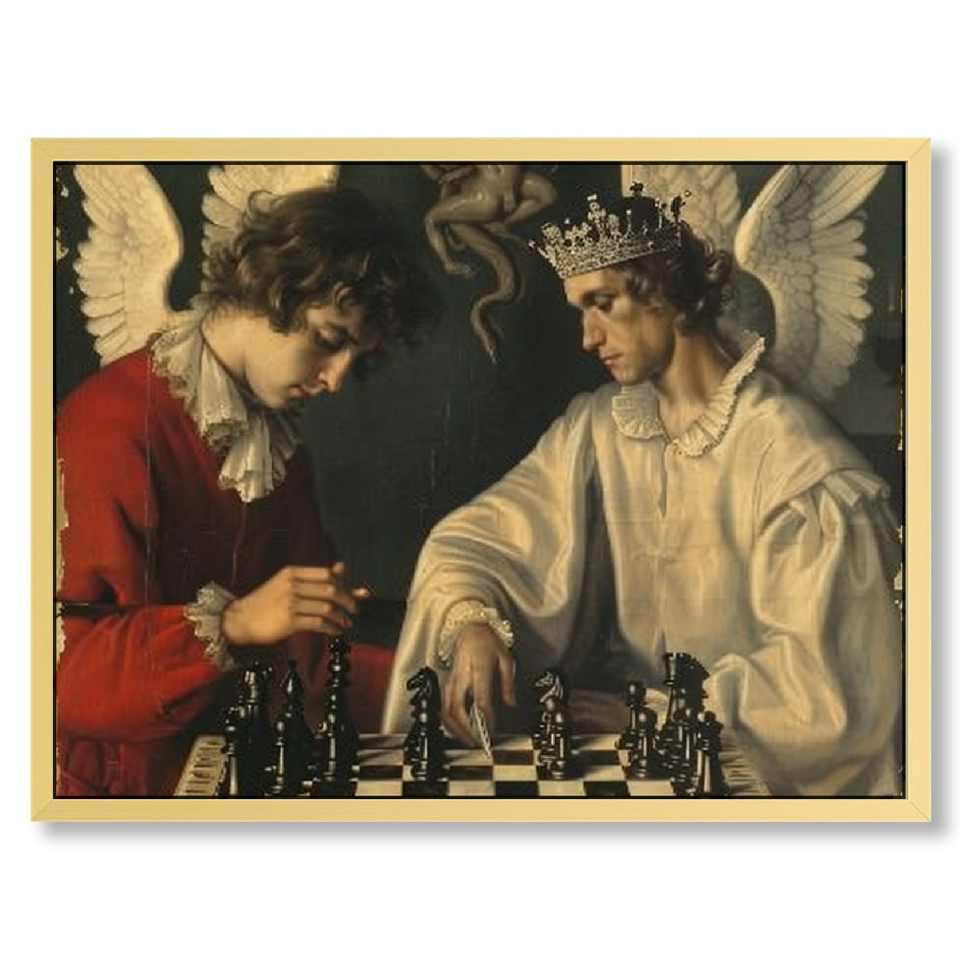 Faust and Mephistopheles Playing Print Posters Room Aesthetics Canvas ...