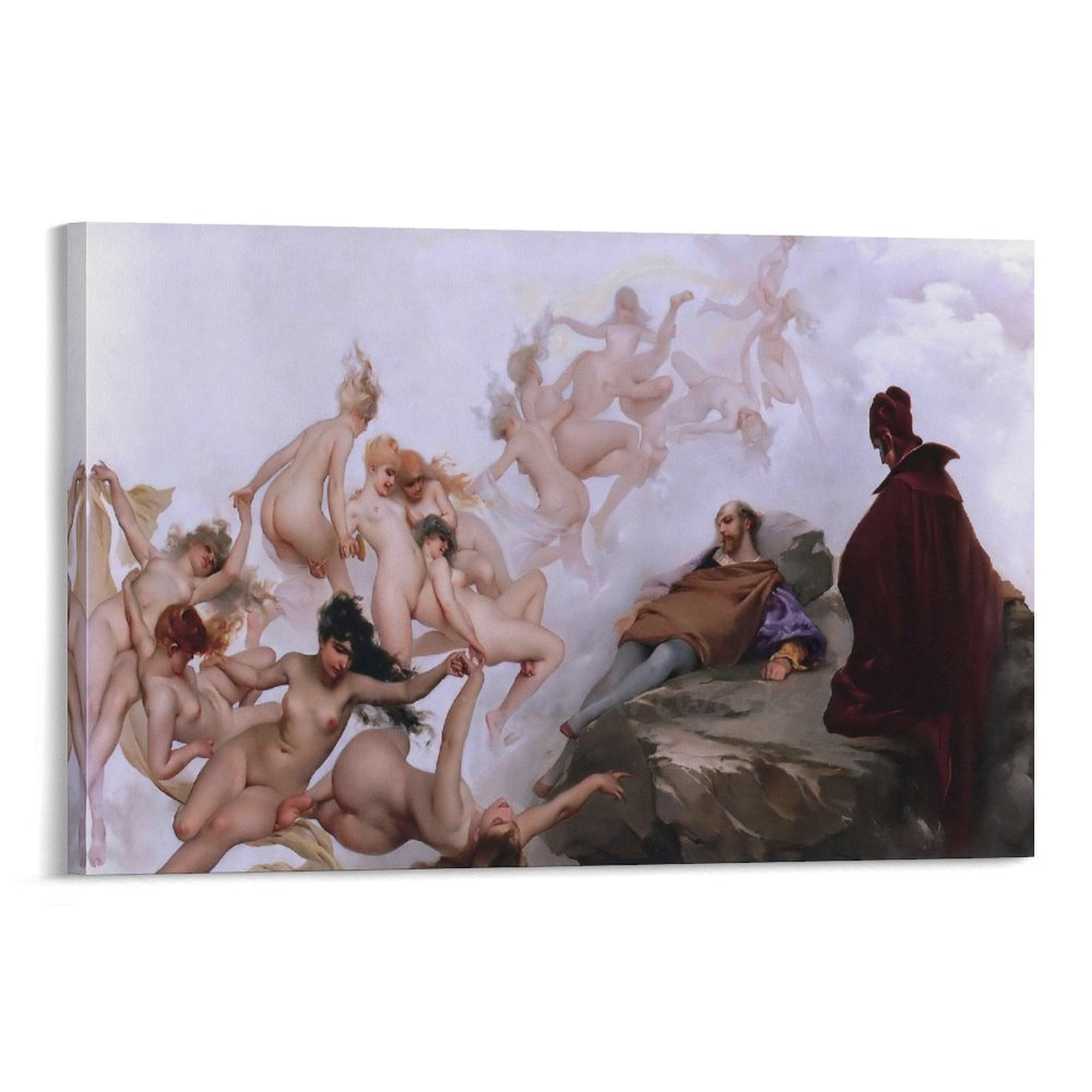 Faust's Vision 1880 Luis Ricardo Falero Art Poster Wall Art Picture Painting Poster Canvas Print ...