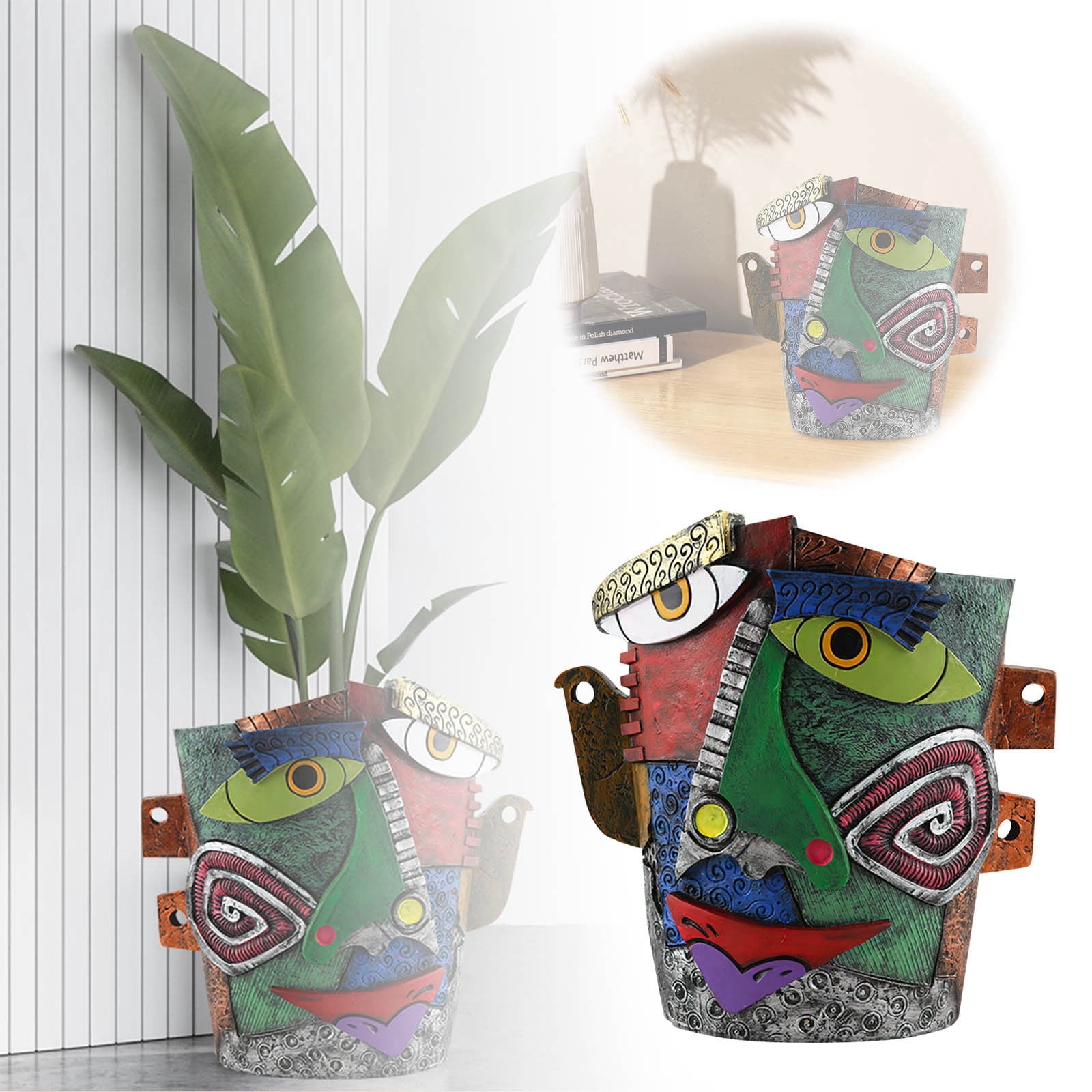 Fauvism Abstract Beauty Face Flower Pot Decoration Abstract Face Flower ...