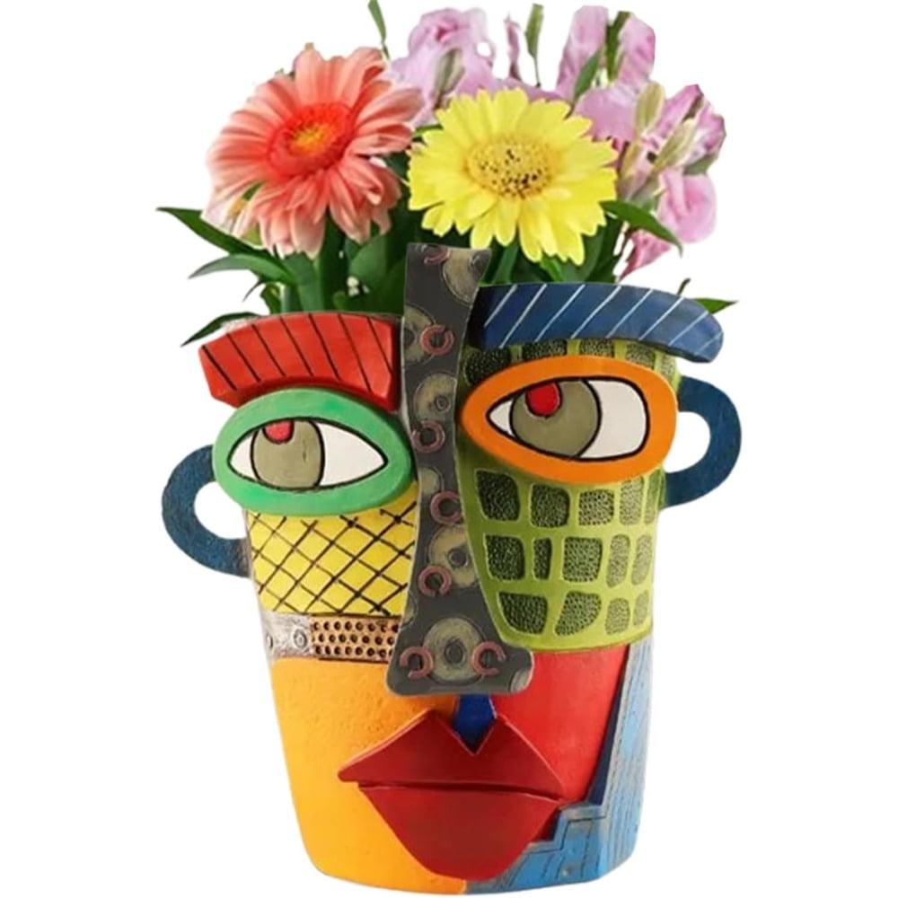 Fauvism Abstract Beauty Flower Pot Jewelry Head Flower Pot Container ...